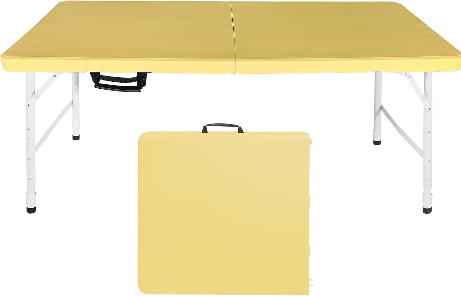 DealNest Portable Plastic Folding Table 4ft/6ft/8ft Heavy Duty White ...