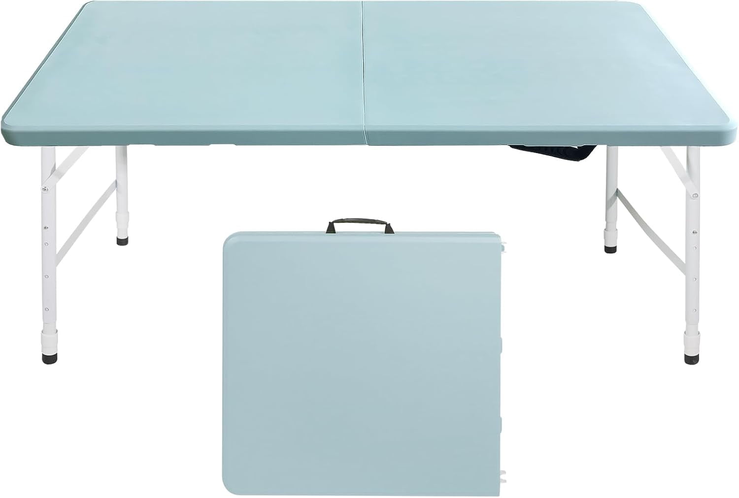 DealNest Portable Plastic Folding Table 4ft/6ft/8ft Heavy Duty White ...