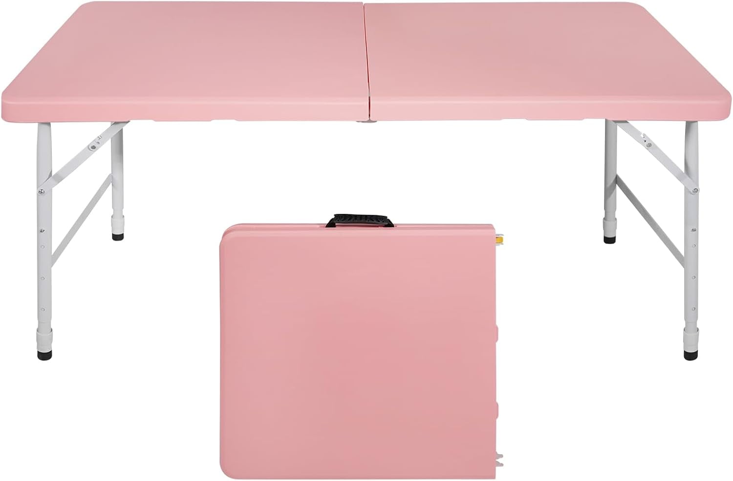 DealNest Portable Plastic Folding Table 4ft/6ft/8ft Heavy Duty White ...