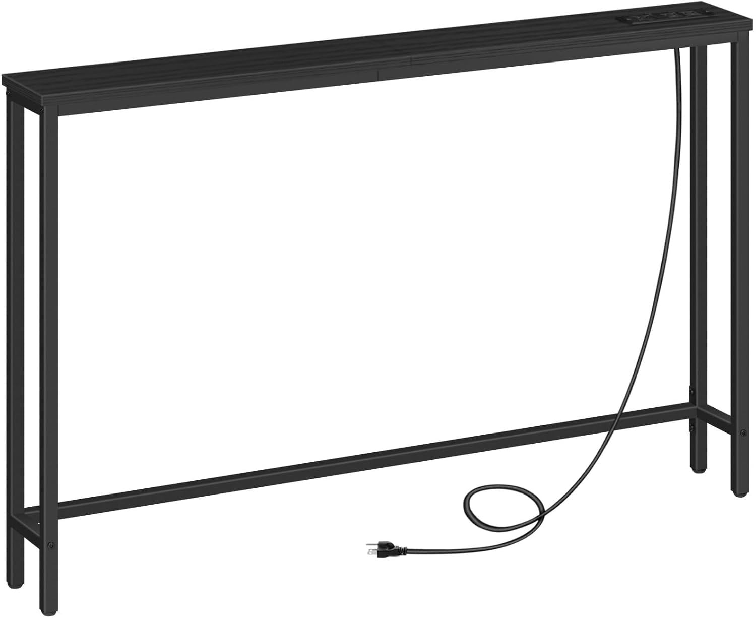 DealNest Skinny Console Table with Power Outlets, Behind Couch Table ...