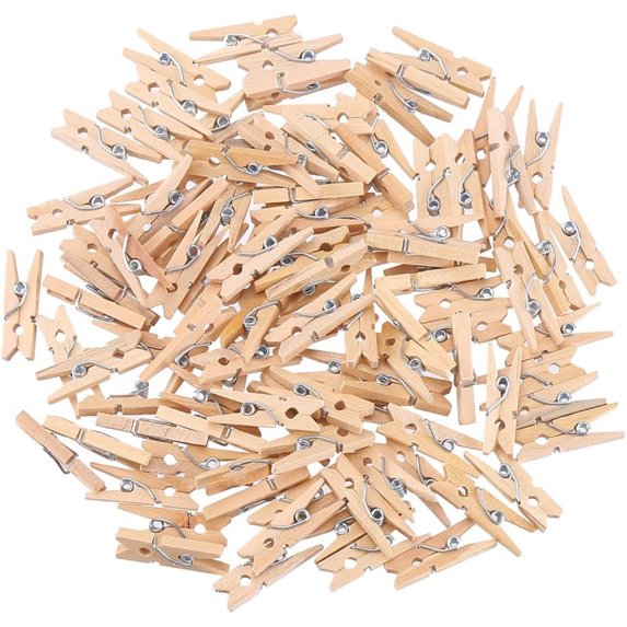 Deally Clothespins,Wooden Clips for Photos,Clothes Pins,3.5 cm/1.38 ...