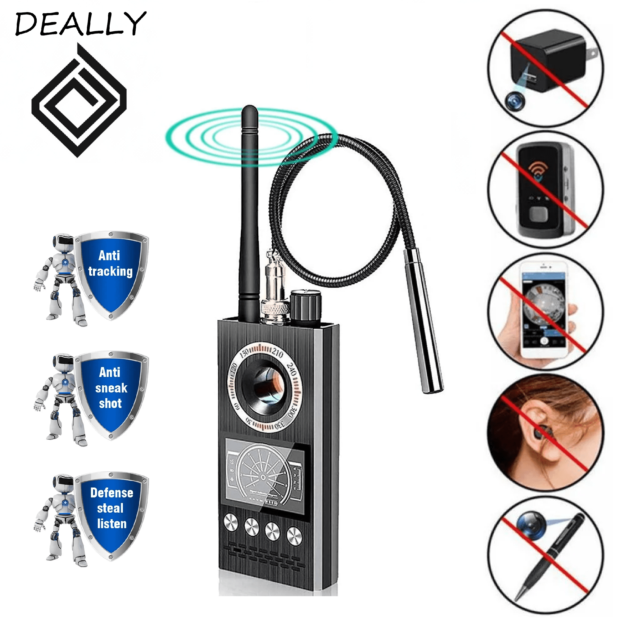 Deally Hidden Spy Camera Detector and RF Detector, Bug Detector ...