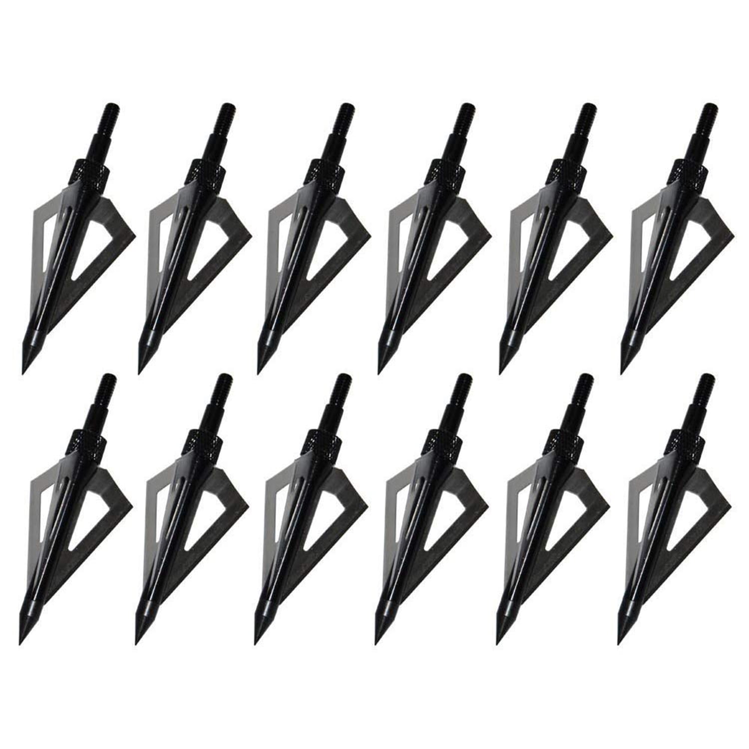 Deally Hunting Broadheads, 12 Pack 3 Blades Archery Broadheads 100 ...