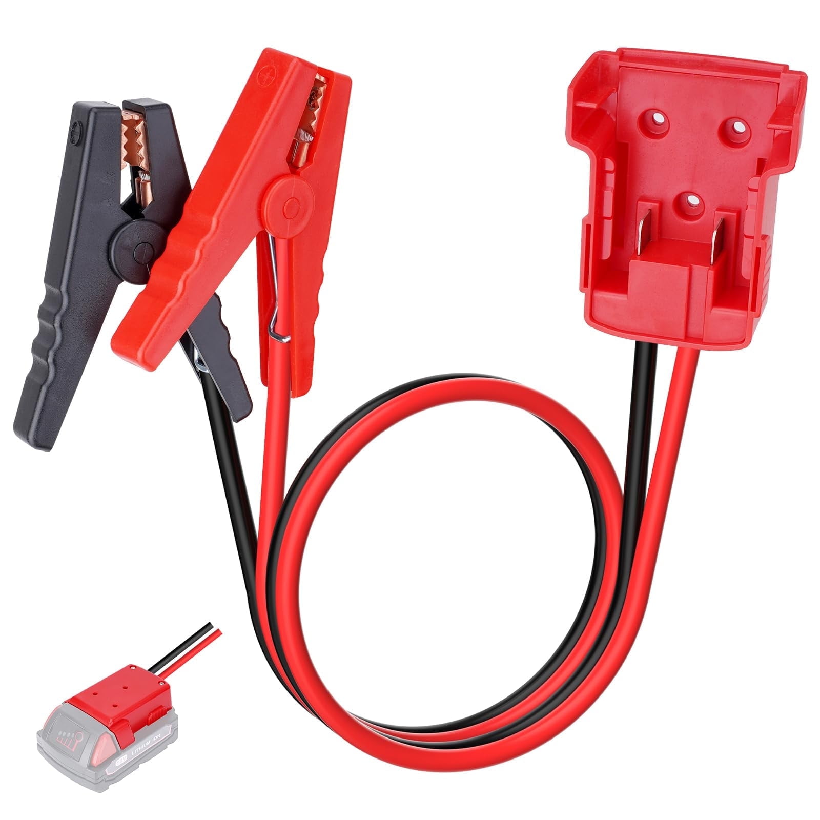 Deally Jumper Cables with Alligator Clips Compatible with Milwaukee M18 ...