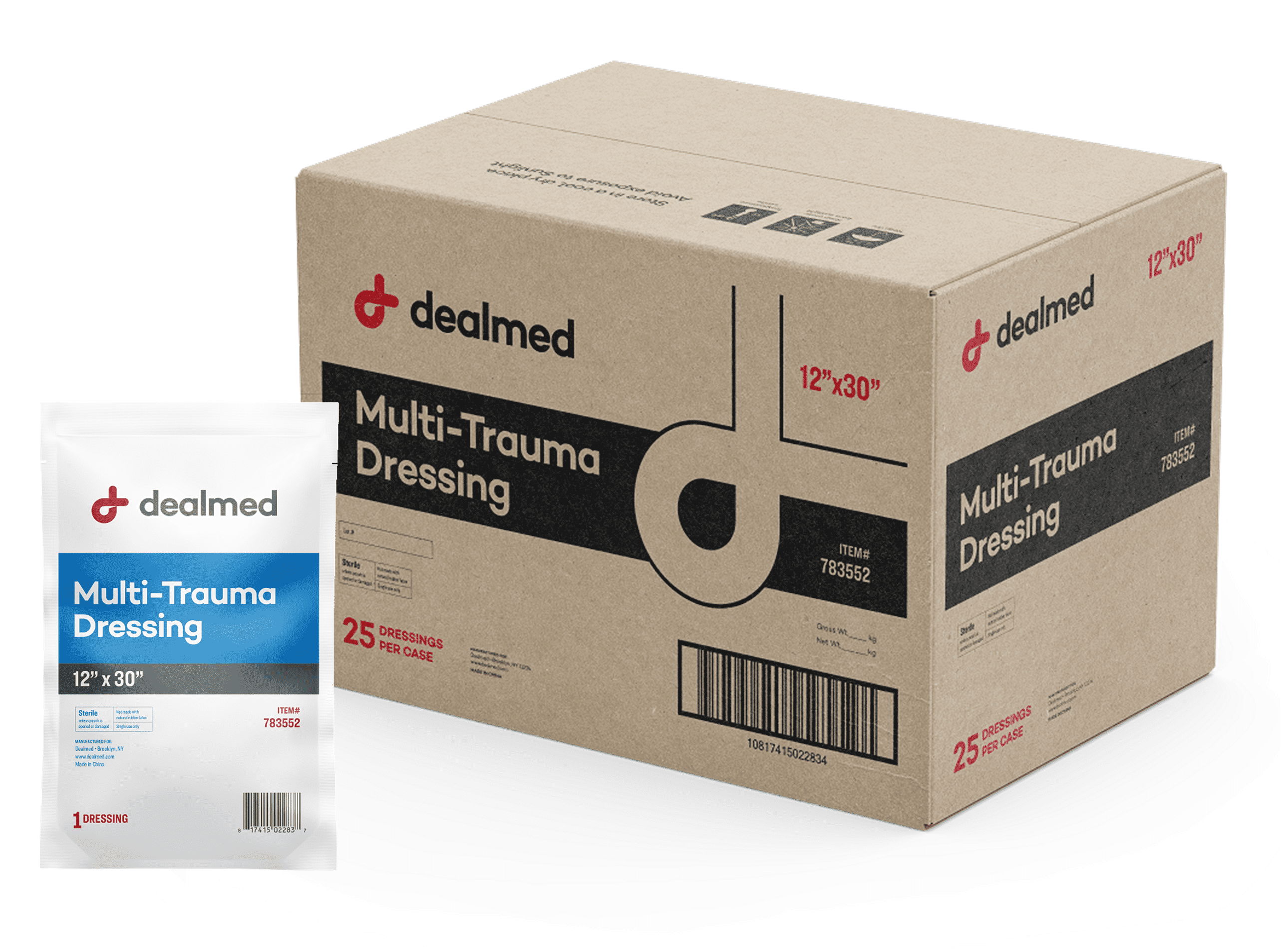 Dealmed 10" x 30" Multi-Trauma Dressing – Sterile Emergency Oversized ...
