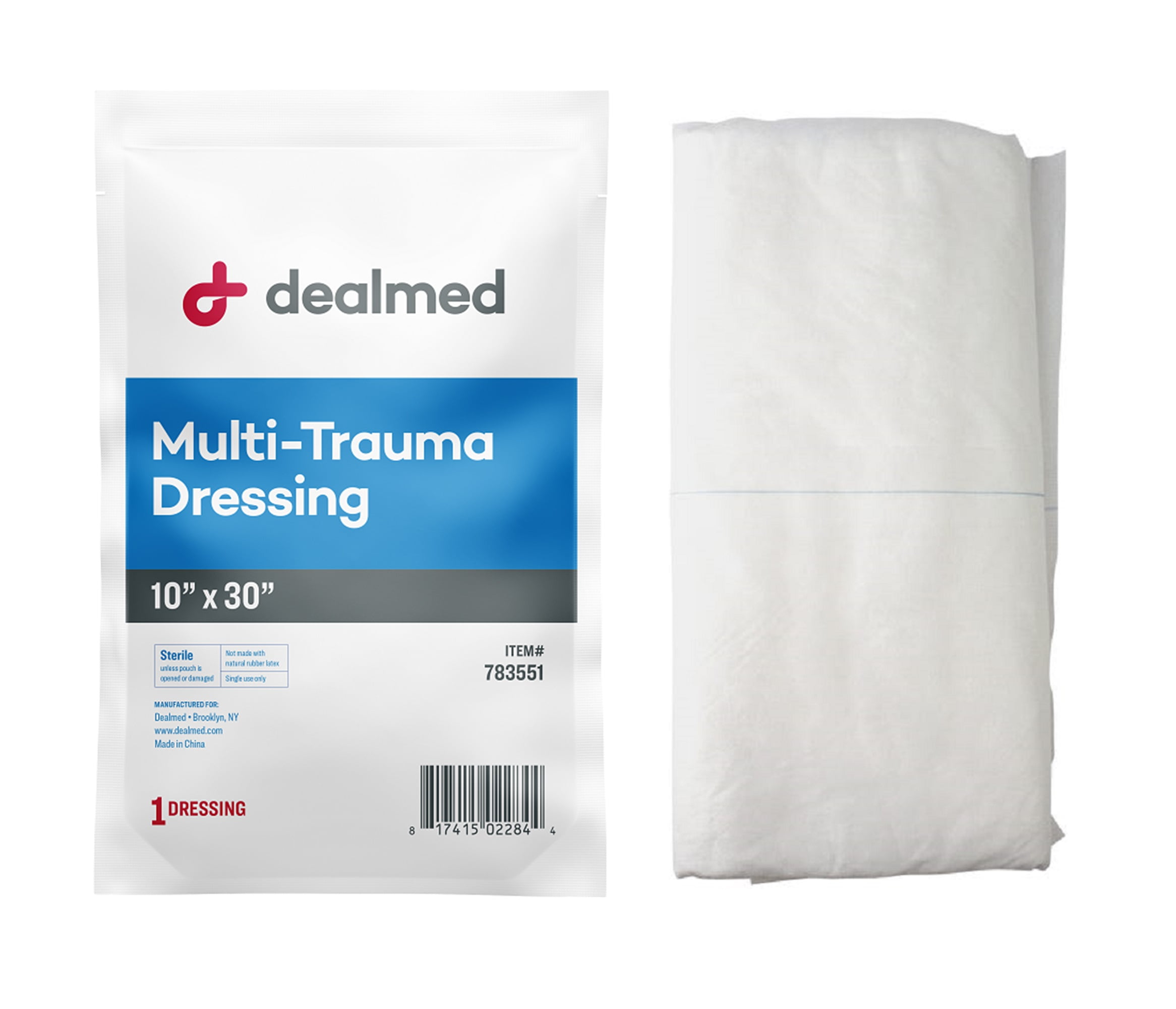 Dealmed 10" x 30" Multi-Trauma Dressing – Sterile Emergency Oversized ...
