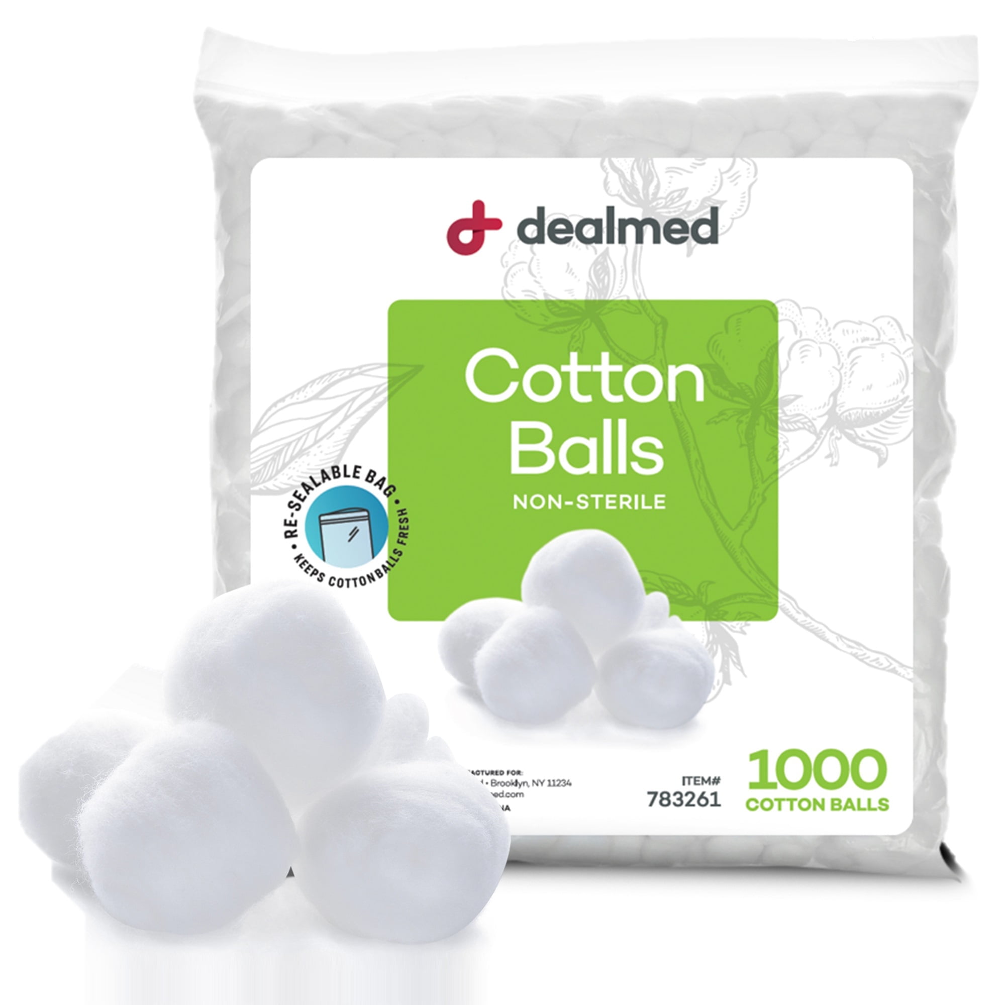 Dealmed 1000 ct. Cotton Balls for Face, Makeup, Medical Uses, & DIY ...