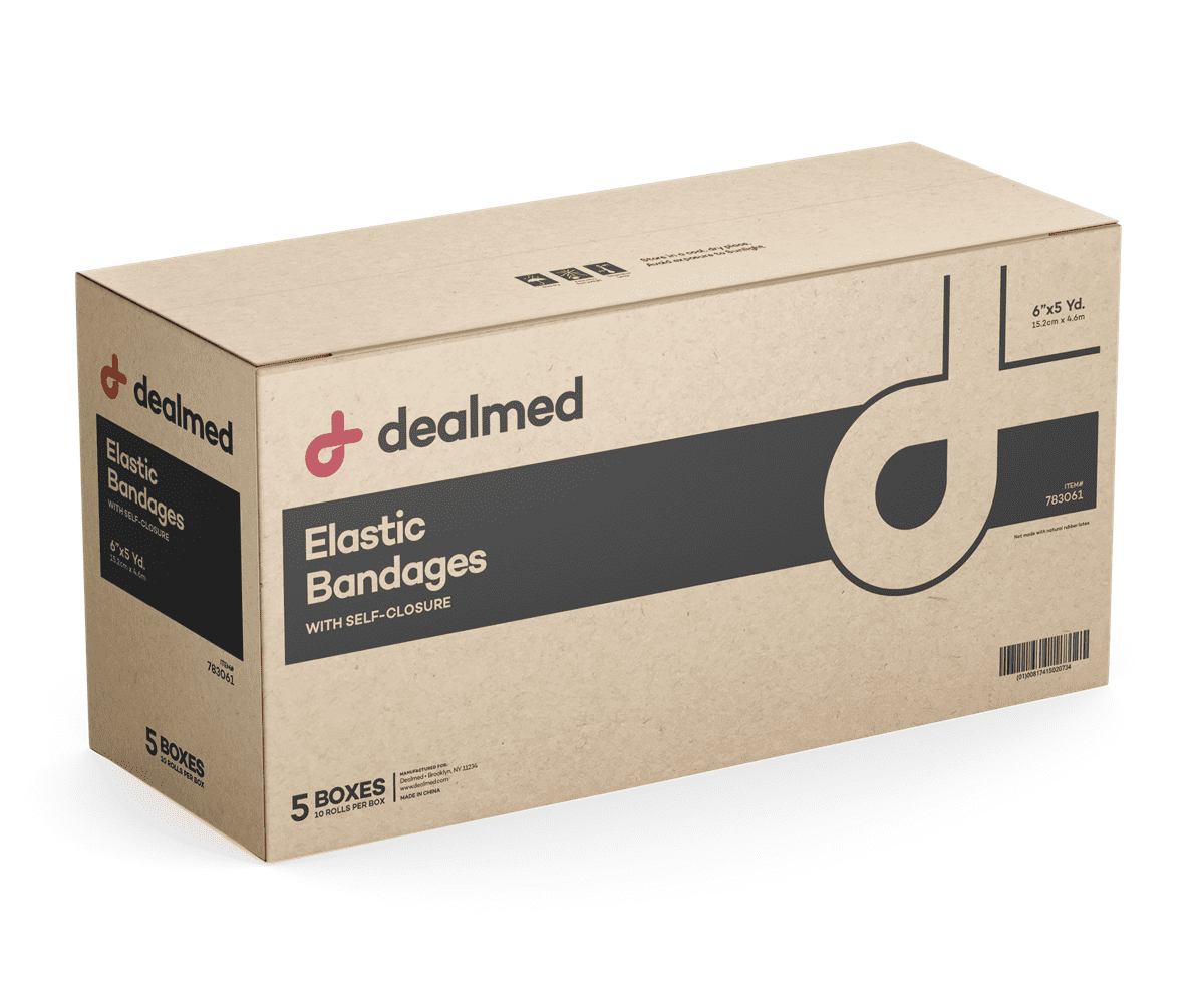 Dealmed 6" Elastic Bandage Wrap with Self-Closure, Comfort Compression ...