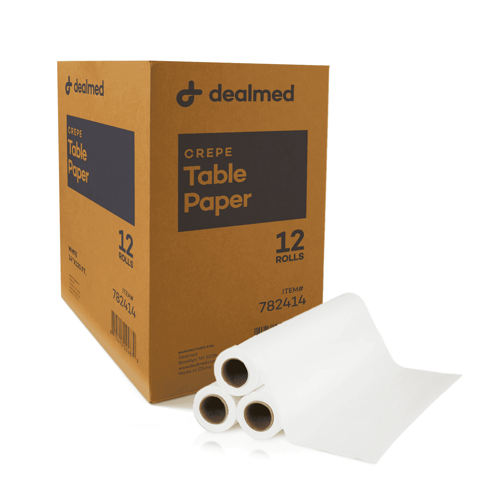 Dealmed Crepe Exam Table Paper 14" x 125' Crepe Paper Cover for Doctor ...