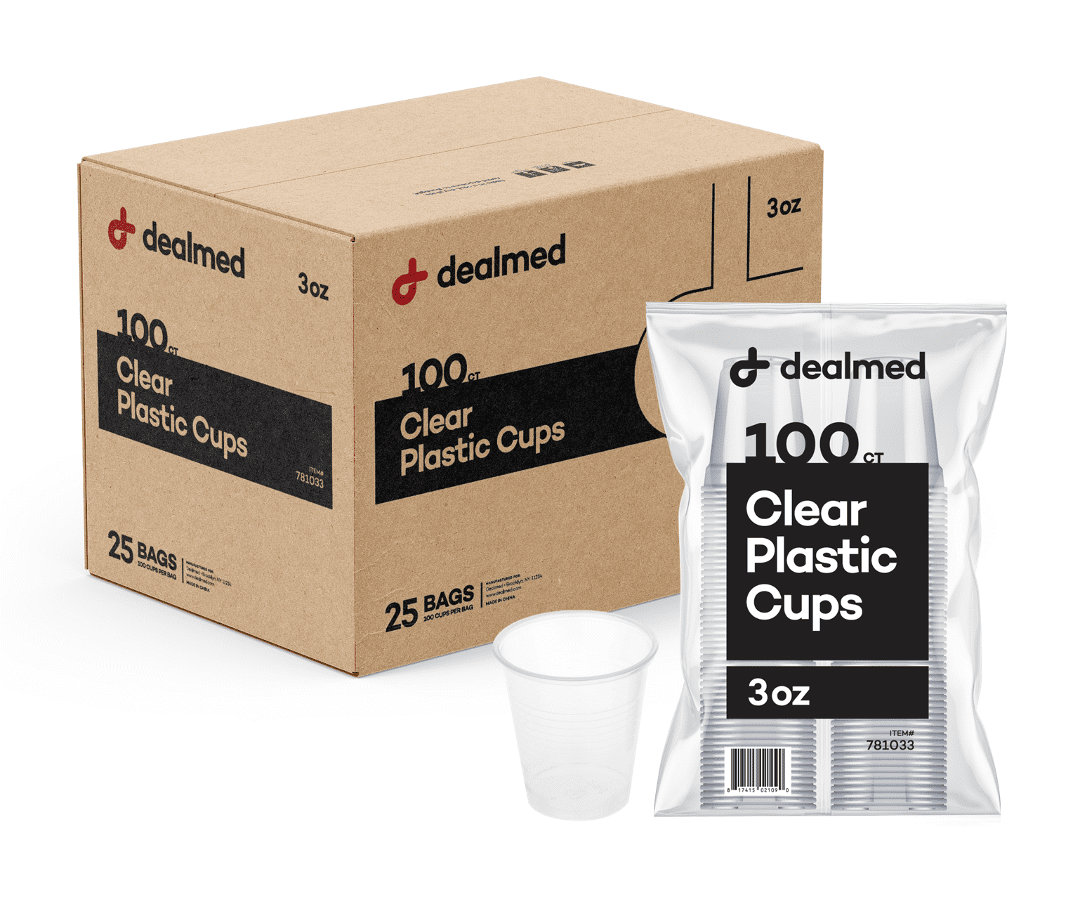 Dealmed 3 oz Disposable Plastic Cups – 100% Recyclable, Ideal for ...
