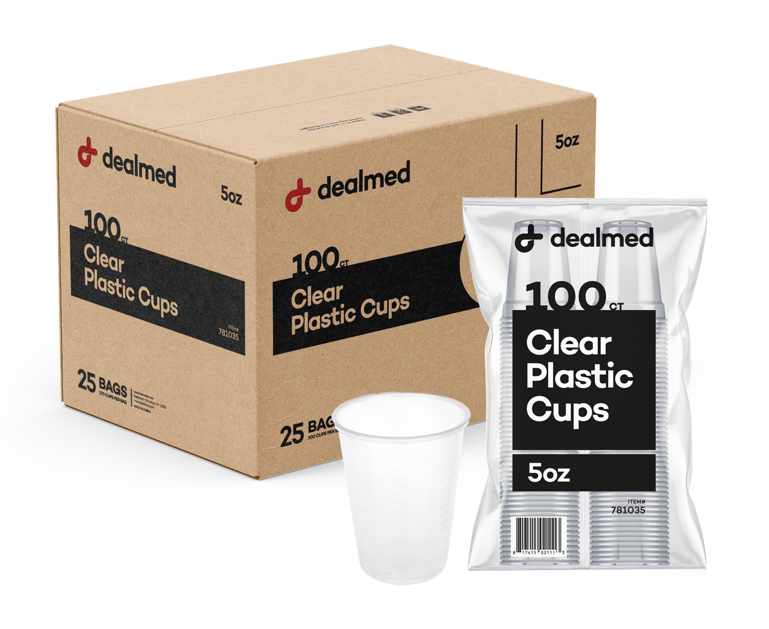 Dealmed Disposable Plastic Cups – 100% Recyclable Cups, Ideal for ...