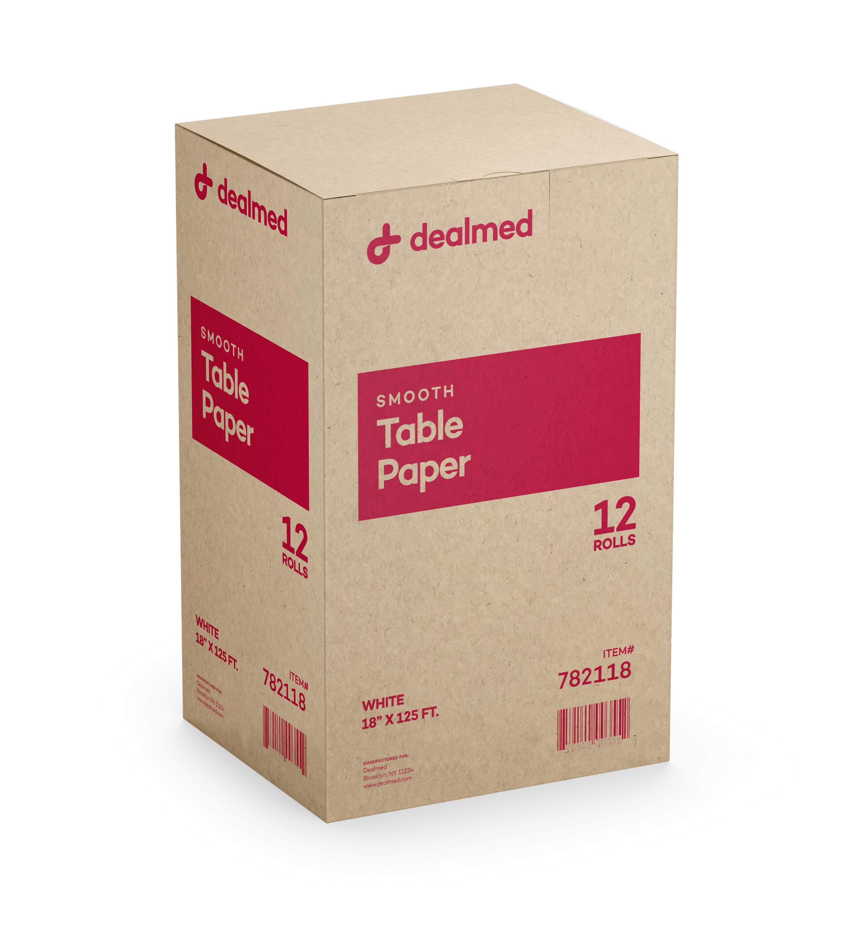 Dealmed Smooth Exam Table Paper 18" x 125' Paper Table Cover for Doctor ...