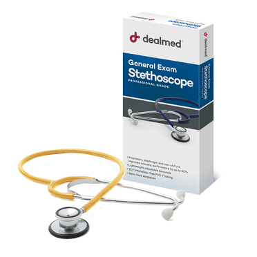 Medline Dual-Head Stethoscope, 22" Tubing, Hunter Green, Lightweight ...