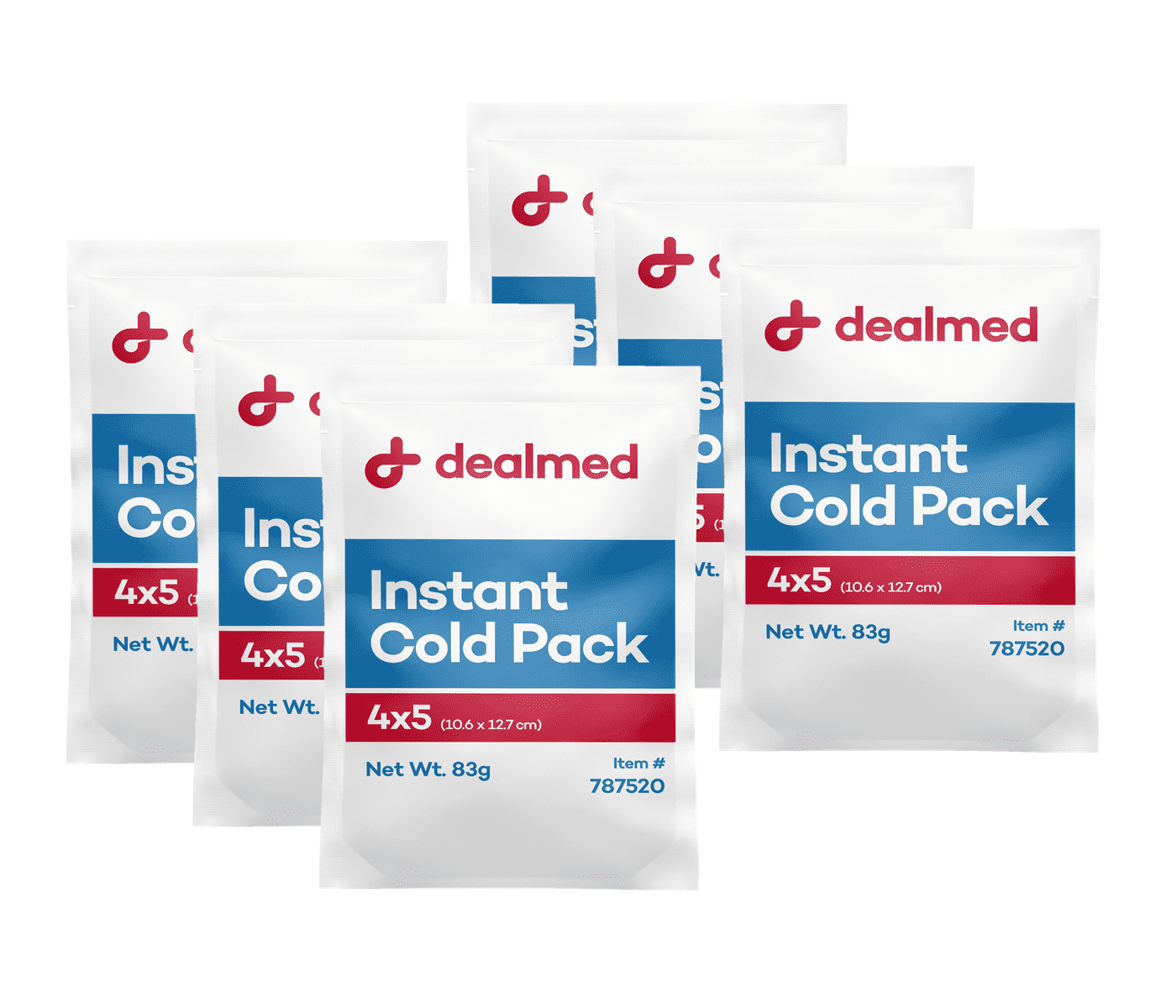 Dealmed Instant Cold Pack, 4" x 5" | Disposable Packs for Injuries ...
