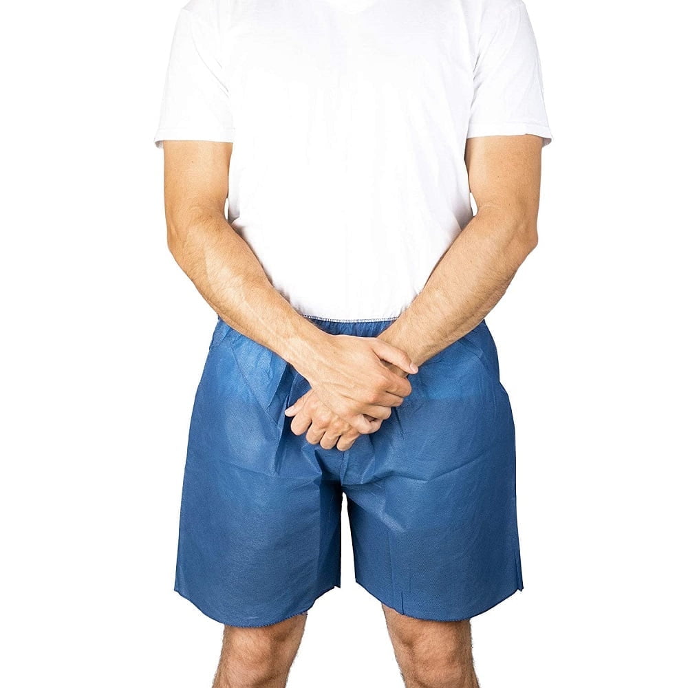 Dealmed Patient Exam Shorts | Disposable Nonwoven Shorts with Elastic ...