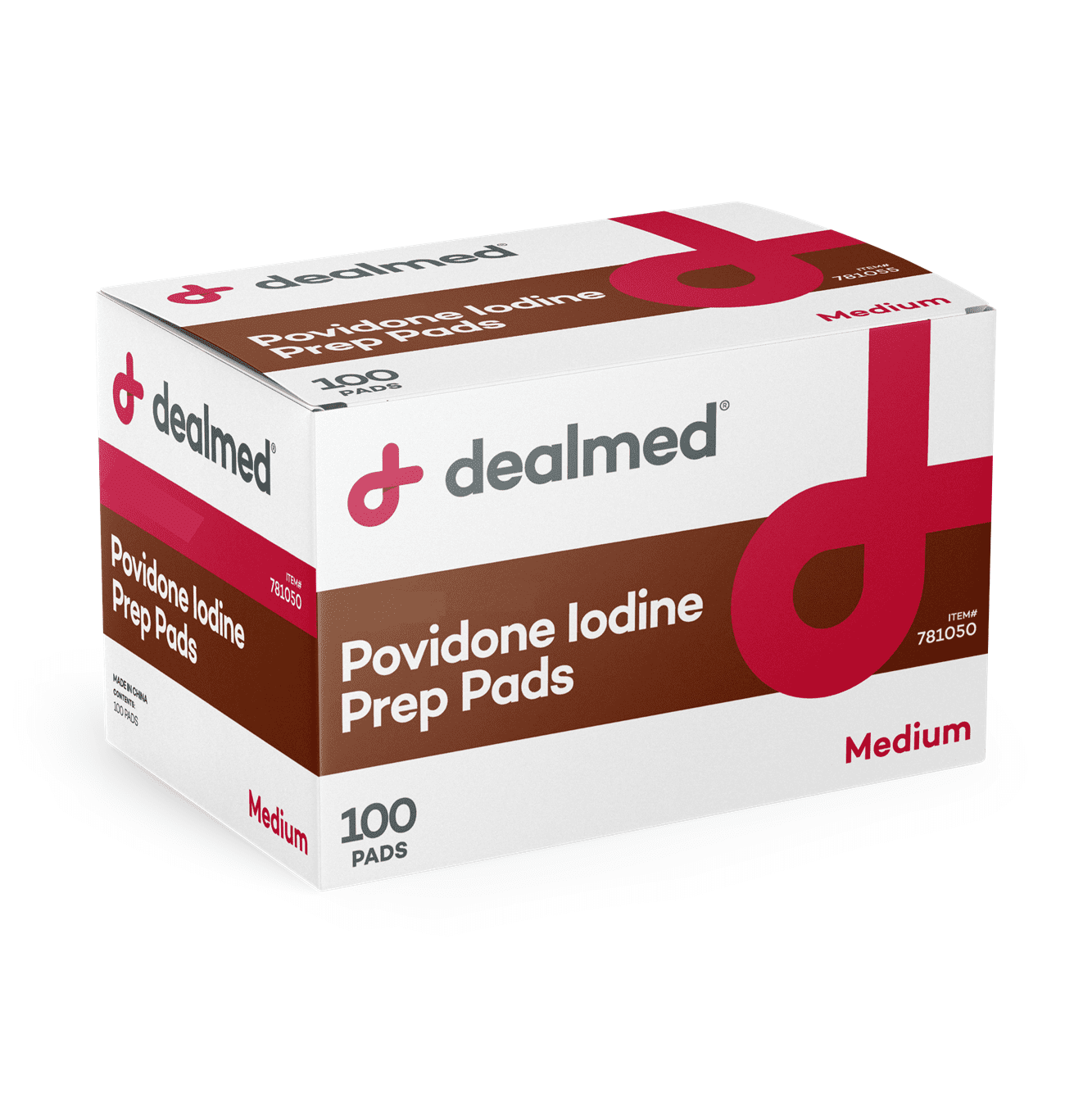 Dealmed Antiseptic Povidone Iodine Prep Pads, 10% - Individually Sealed ...
