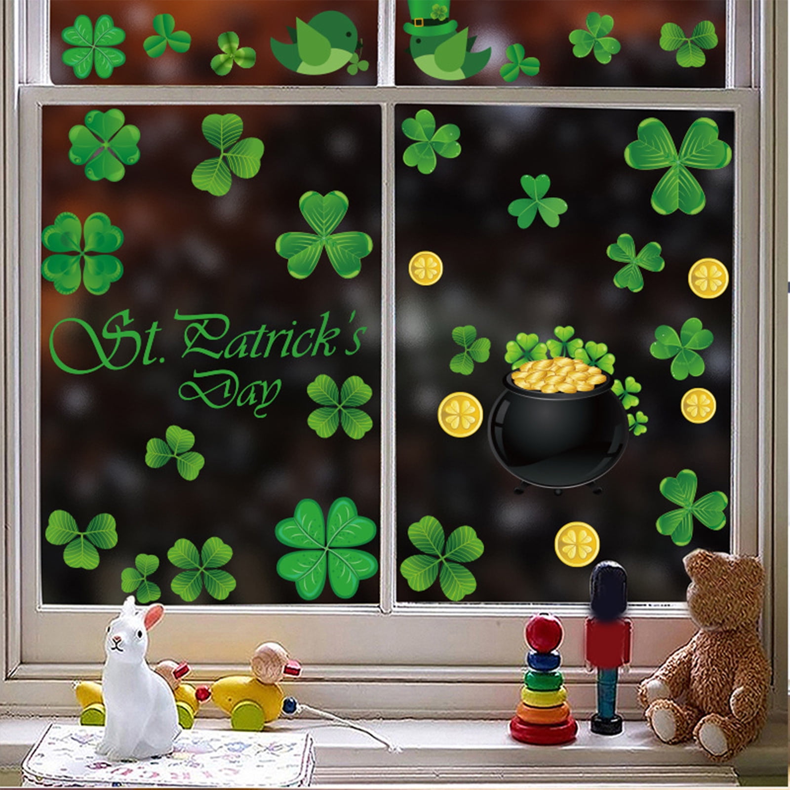 Dealovy 3 Sheets St Patrick's Day Window Clings Extra Large Shamrocks ...