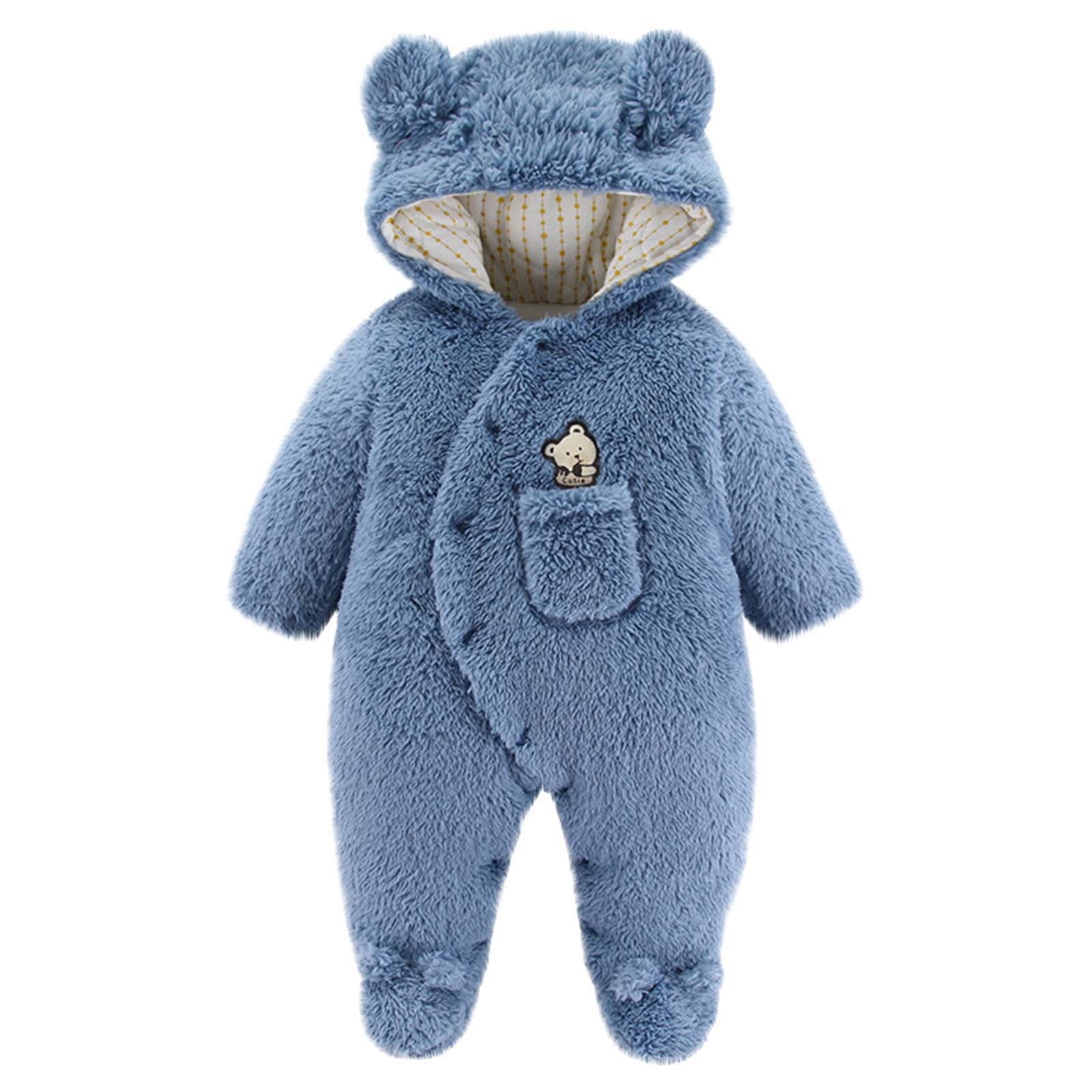 Dealovy Baby Winter Clothes Newborn Boy Girl Thick Romper Hooded Cartoon Snowsuit Warm Fleece ...