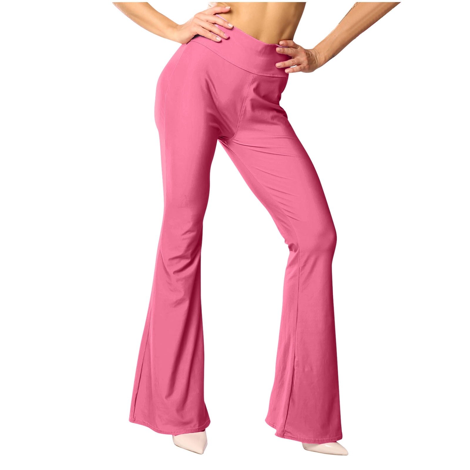 Dealovy Flare Leggings for Women Seamless High Waisted Belly Control ...