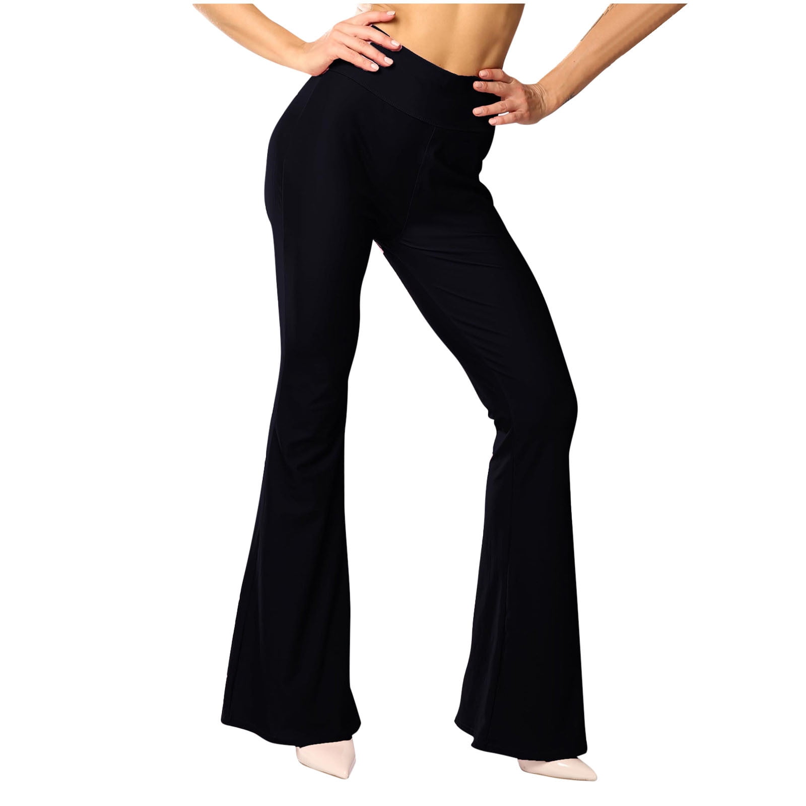 Dealovy Flare Leggings for Women Seamless High Waisted Belly Control ...
