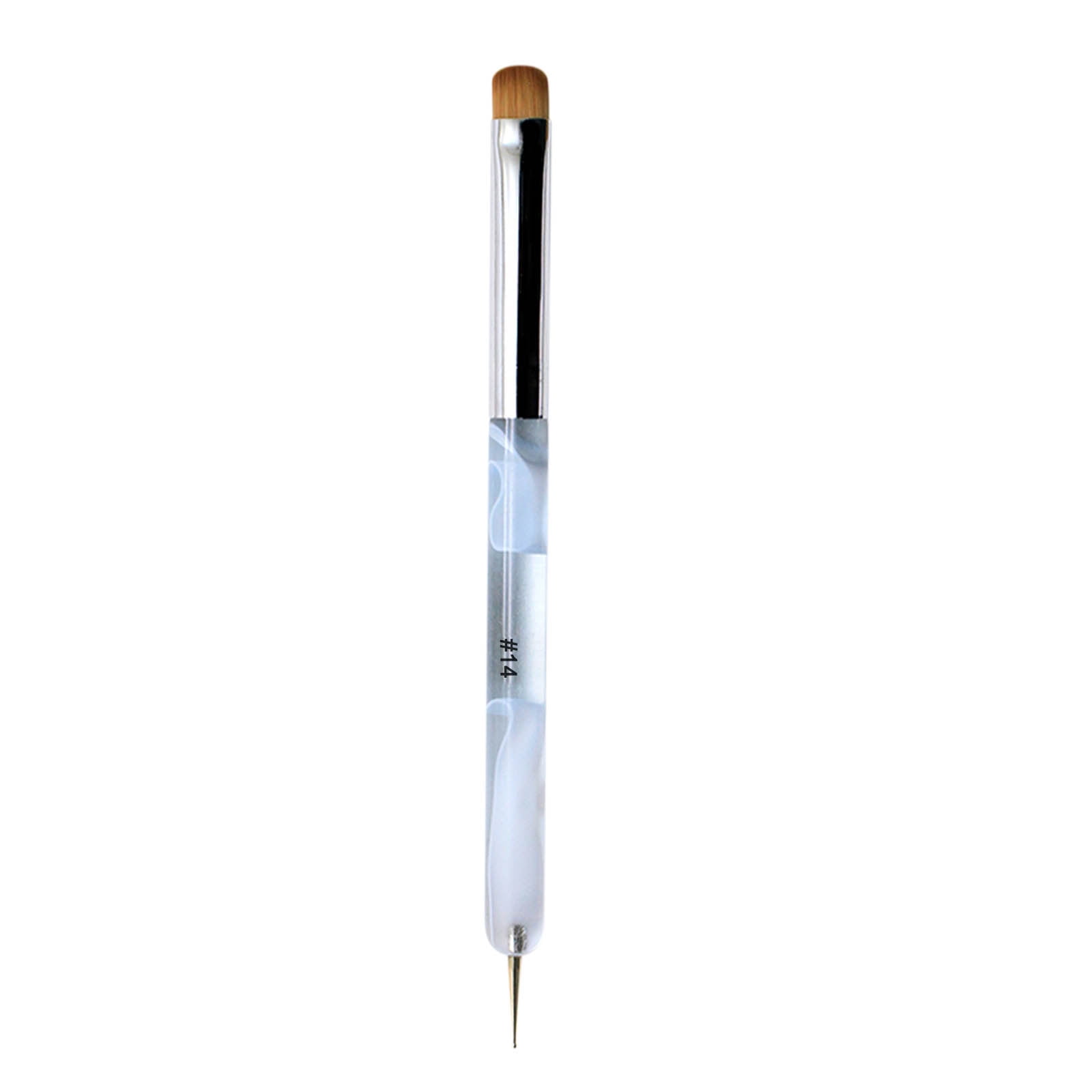 Blueek French Manicure Brush -Two Way Nail Art Brush With Dotting ...