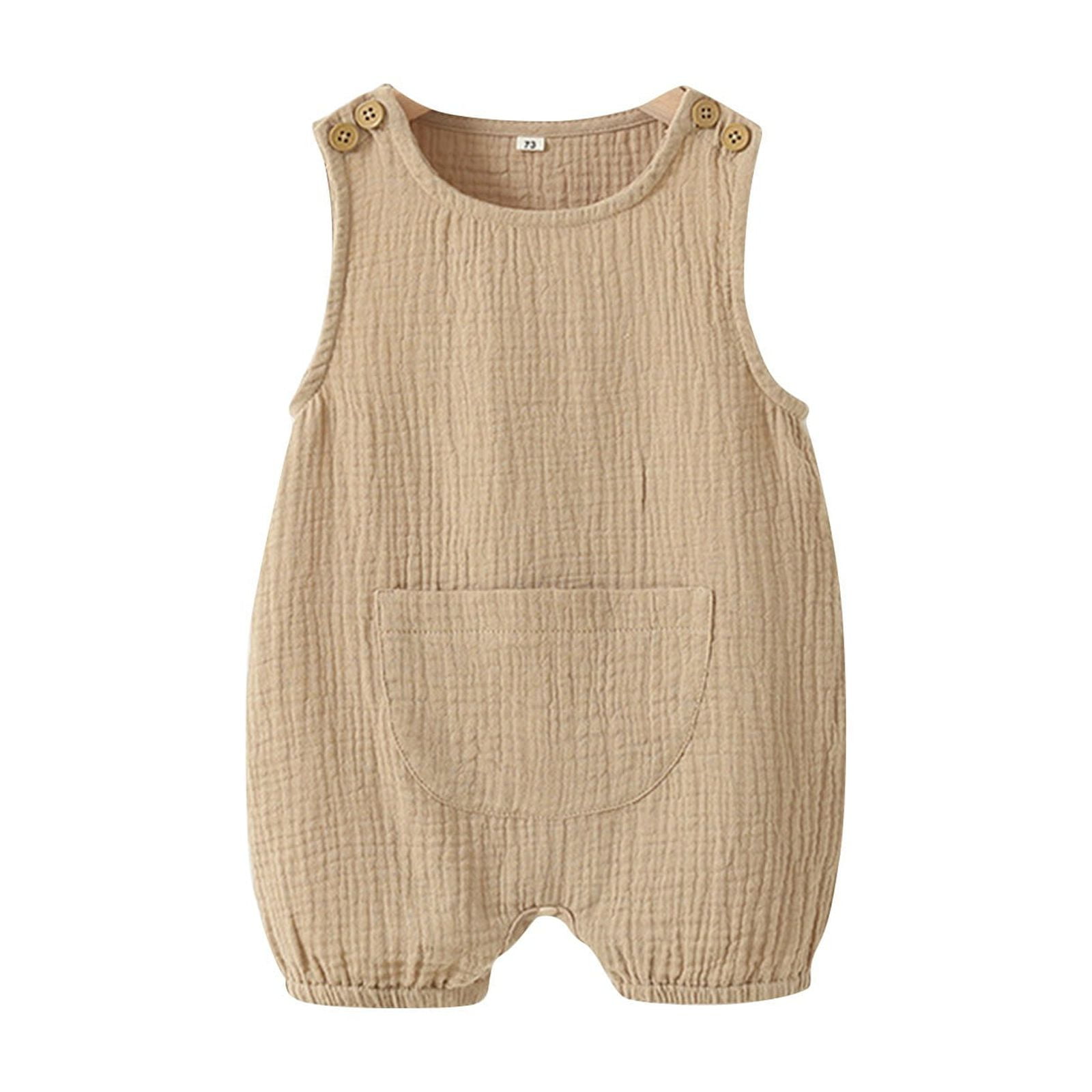 Dealovy Infant Baby Clothes Spring Unisex Sleeveless Crewneck Onesie ...