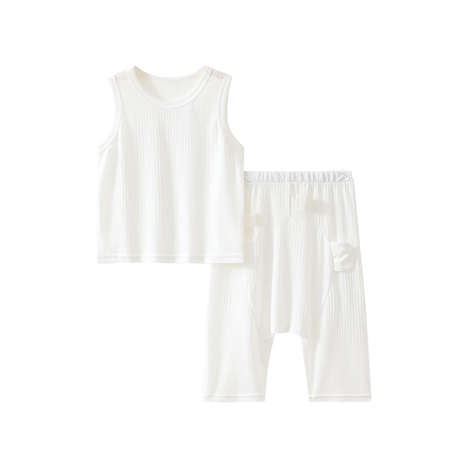 Dealovy Infant Baby Clothes Summer Toddler Crewneck Solid Color Tank ...