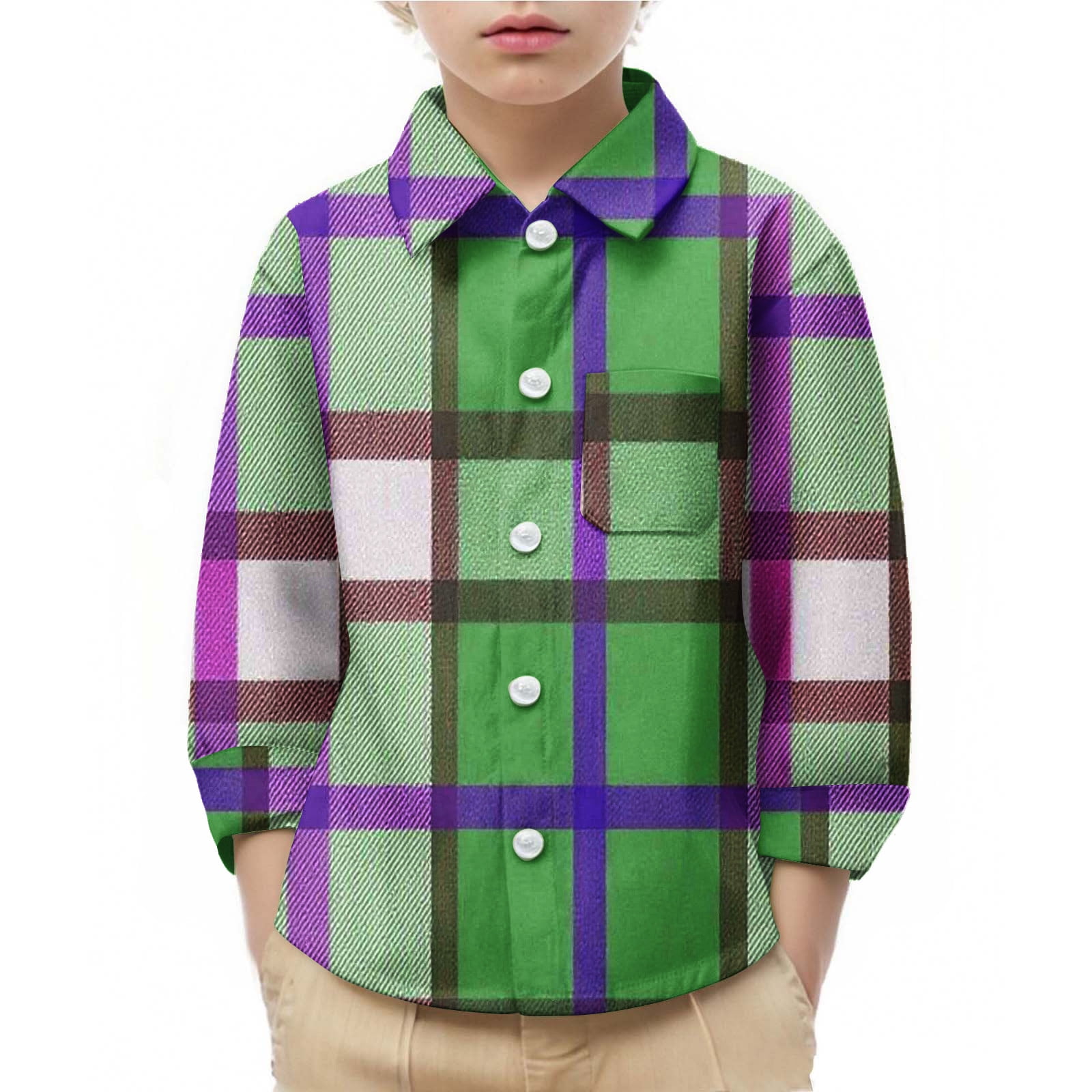 Dealovy Infant Baby Clothes Unisex Cute Button up Plaid Shirt Toddler ...