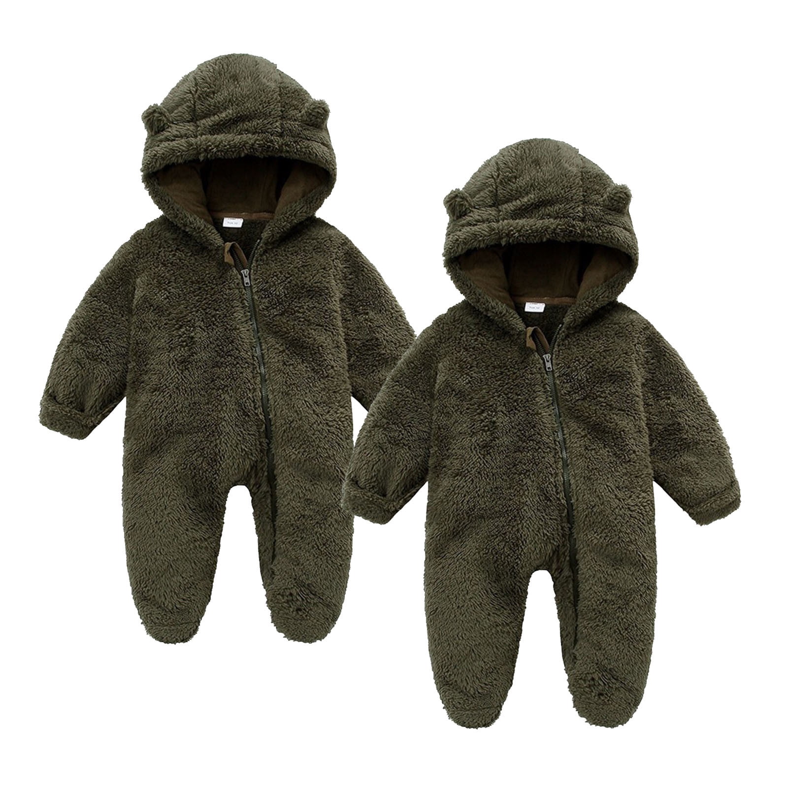 Dealovy Infant Baby Clothes Unisex Fall Winter Warm Fleece Onesie ...