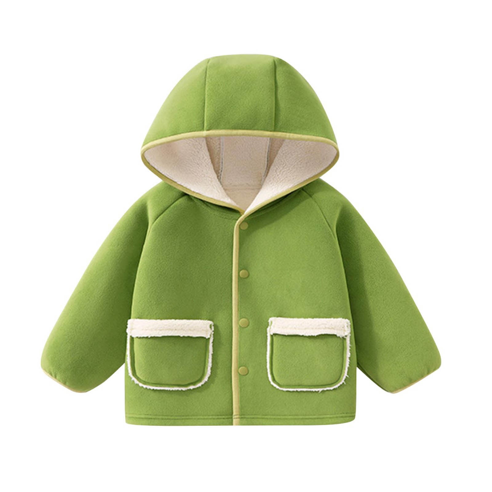 Dealovy Newborn Baby Clothes Fall Winter Fleece Lined Jacket Kids Long ...