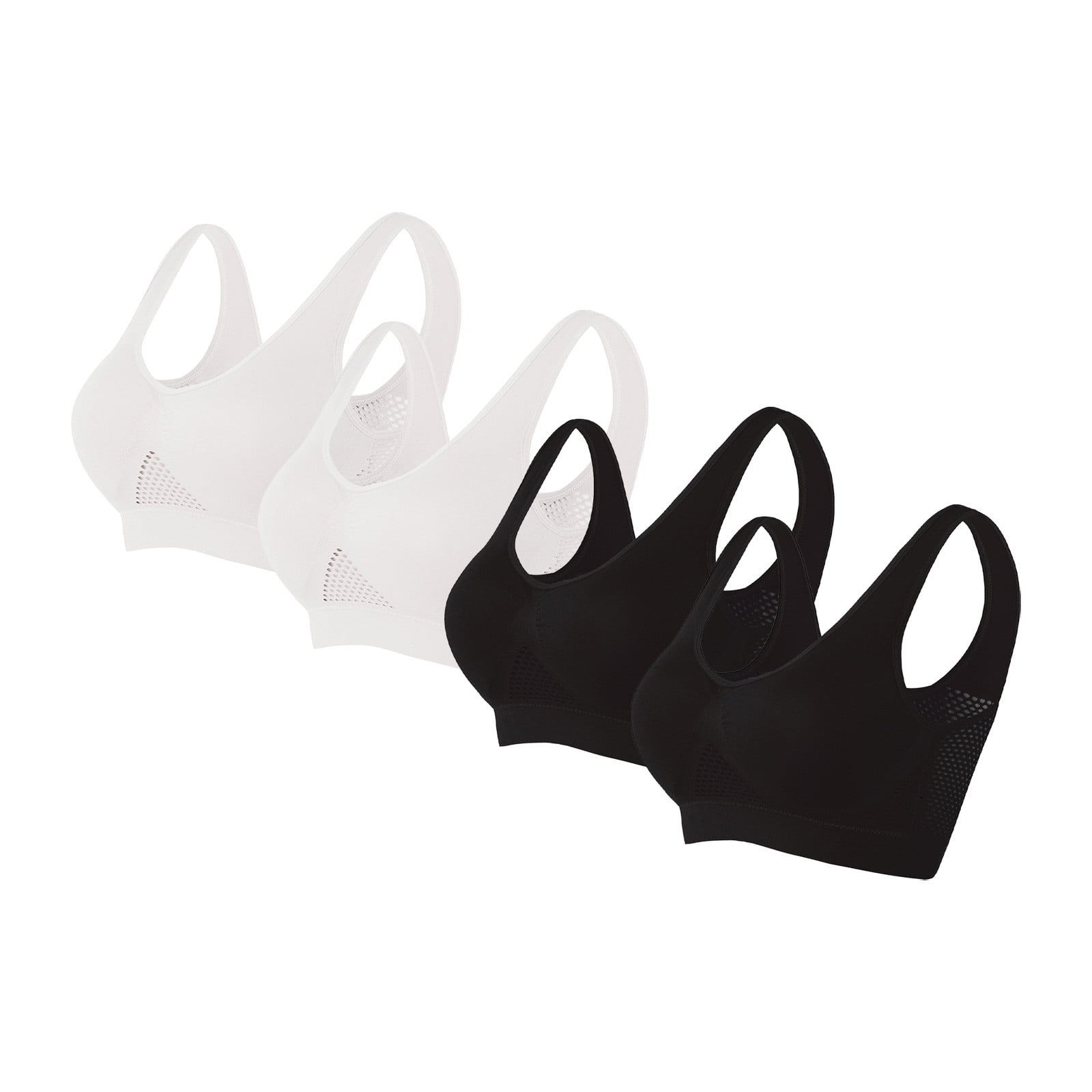 Dealovy Sports Bras for Women Plus Size High Support Wirefree Bras Push ...