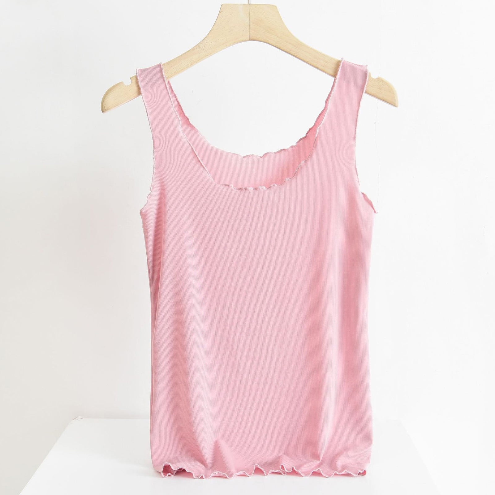 Dealovy Summer Tank Tops Women Ruffle Fitting Comfy Cute Round Neck ...