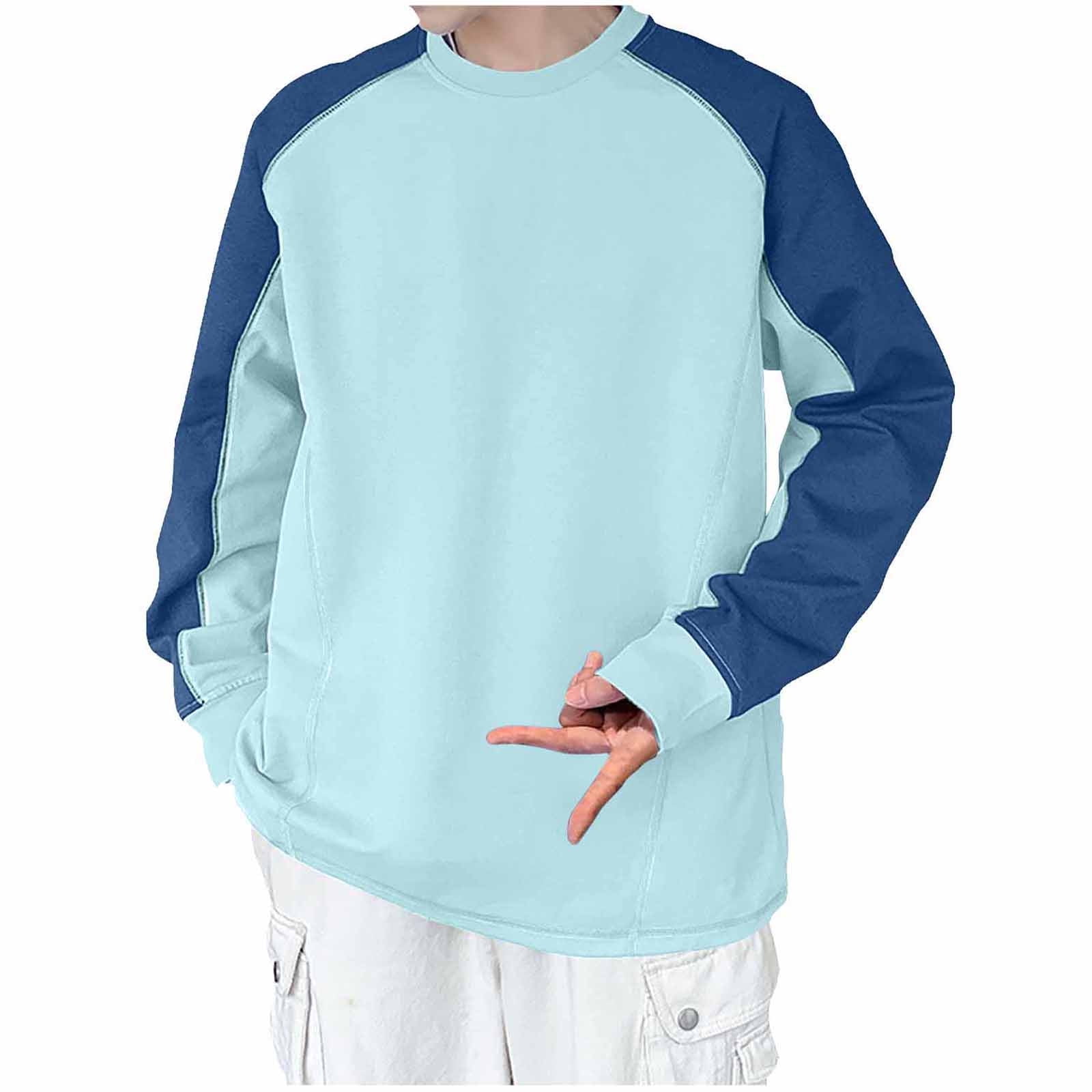 Dealovy Sweatshirts for Men Base Pullover Long Sleeve Crew Neck Shirts ...