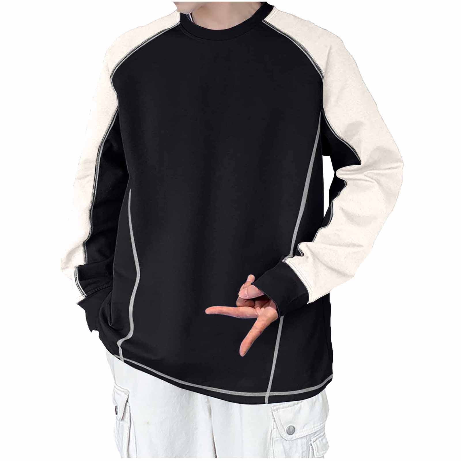 Dealovy Sweatshirts for Men Base Pullover Long Sleeve Crew Neck Shirts ...