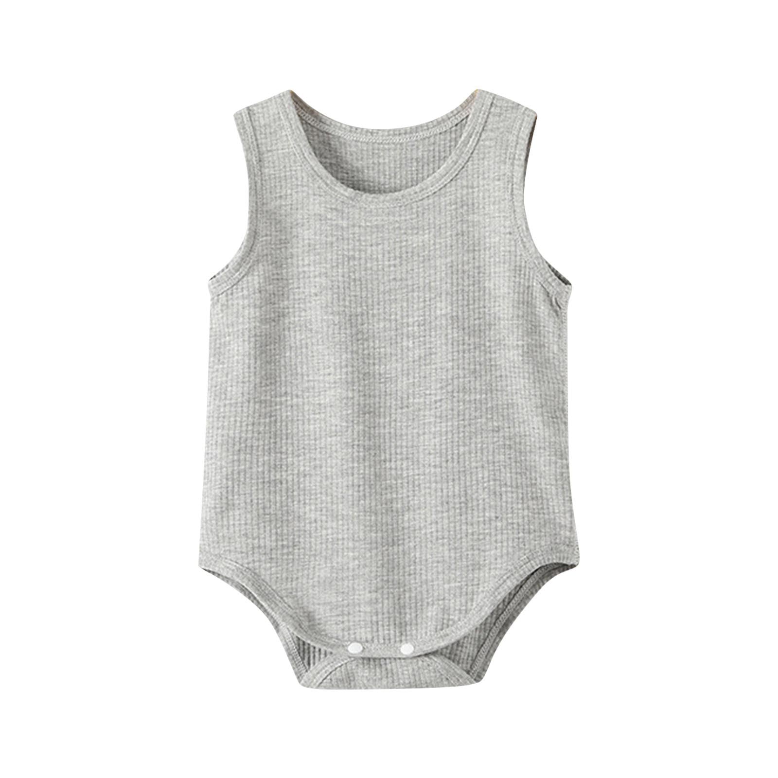 Dealovy Toddler Baby Clothes Infant Crewneck Sleeveless Onesie Newborn ...