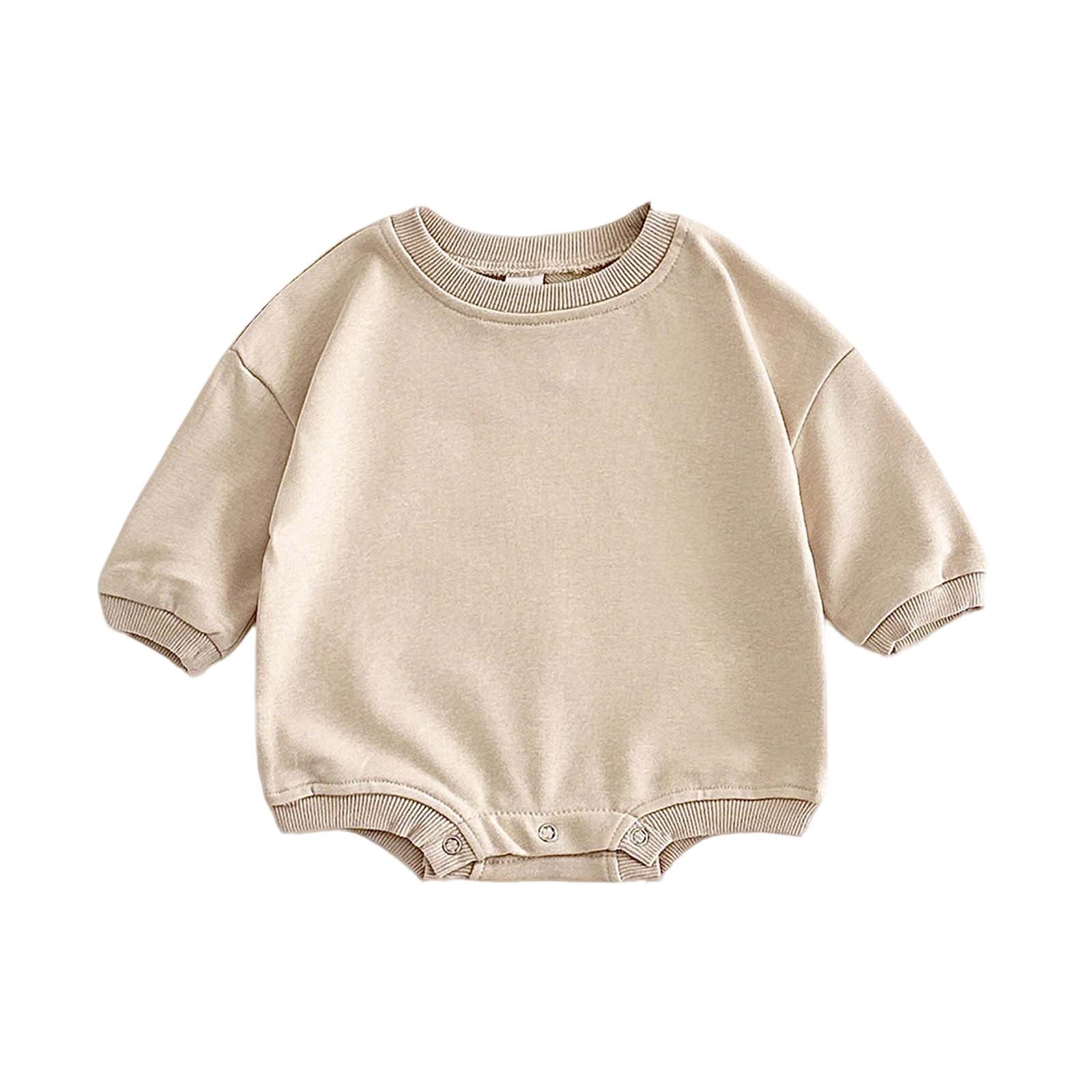 Dealovy Toddler Baby Clothes Spring Fall Long Sleeve Crewneck Onesie ...