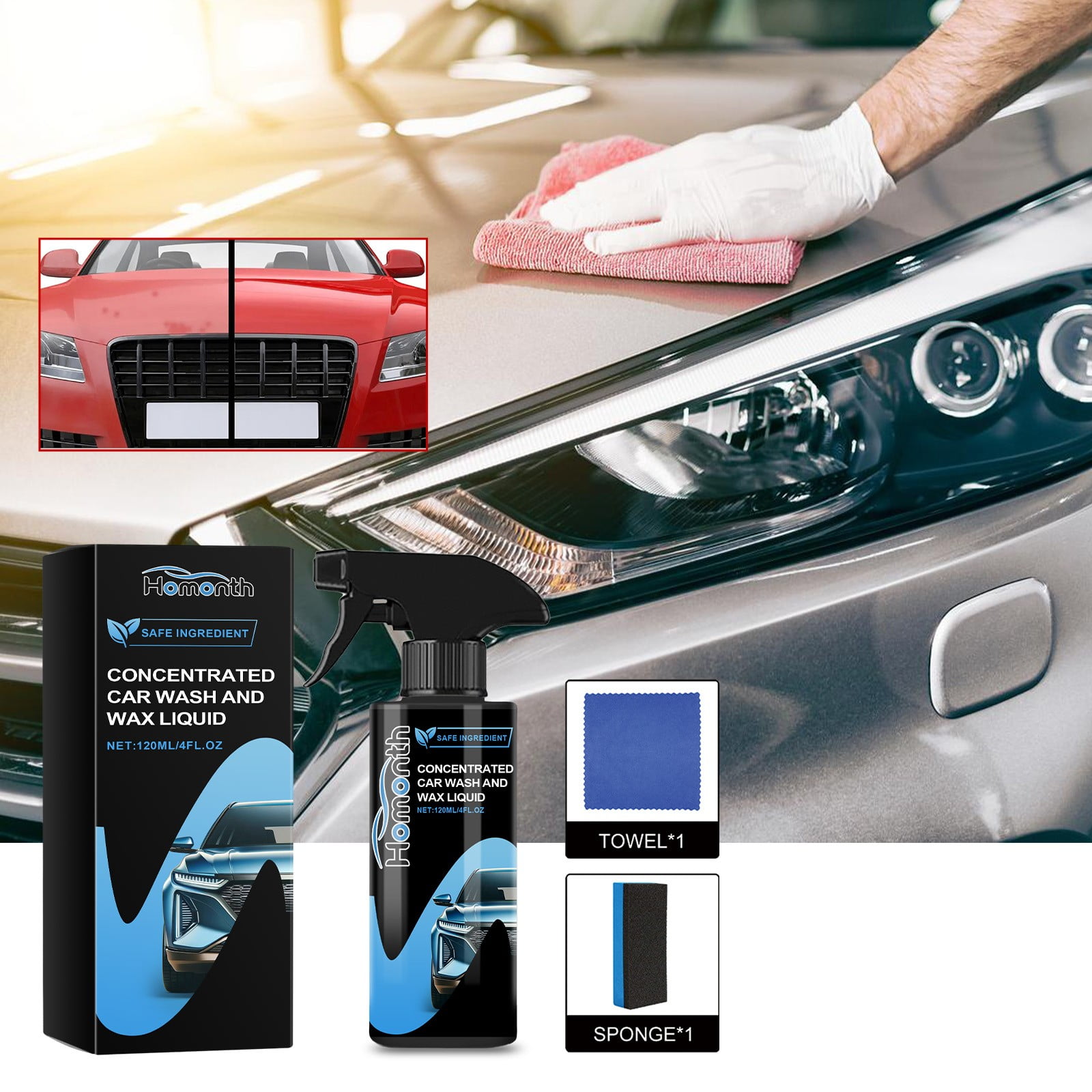 Dealovy Washup Waterless Car Wash Kit 3 in 1 Washup Car Wash Kit Washup ...