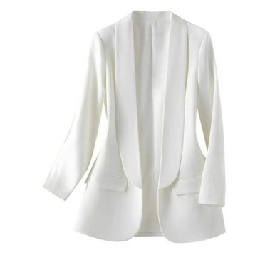 Cindysus Women's Open Front Blazer Jacket, Long Sleeve, Casual Office ...