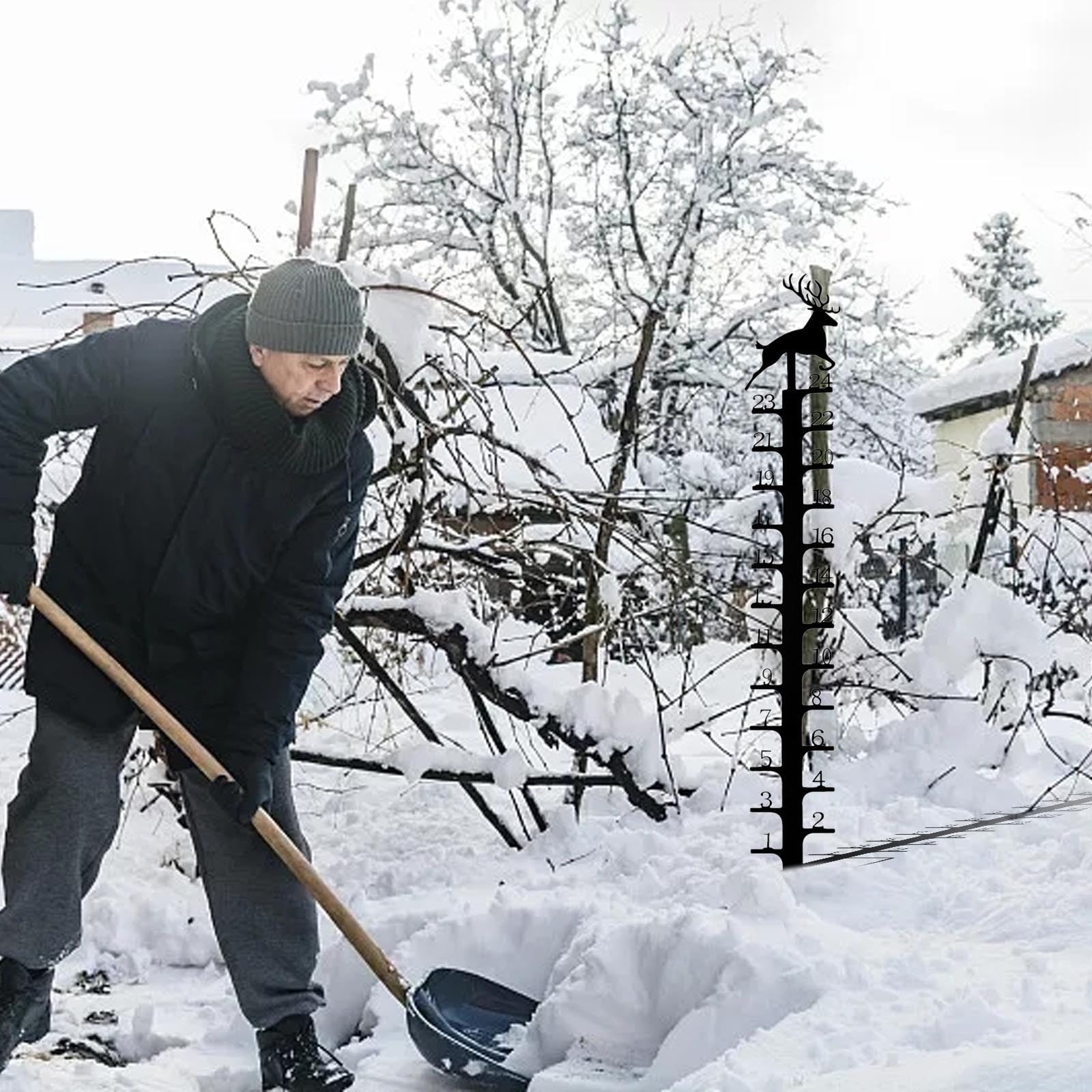 Deals 24-Inch Wrought Iron Snowflake Snow Gauge: Durable Outdoor Winter ...