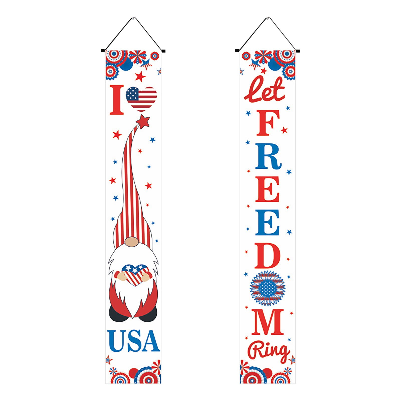 Deals! 4th Of July Welcome Porch Sign Memorial Day Banner Decorations ...