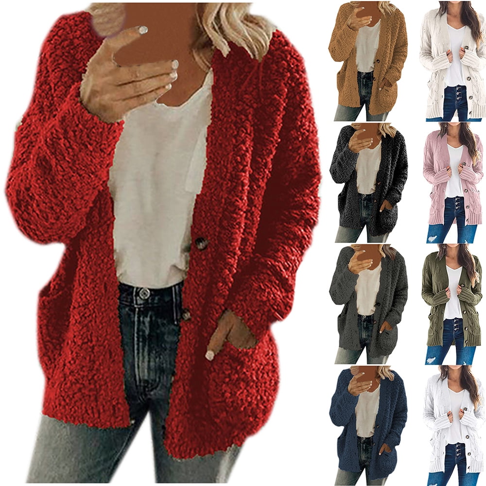 YOTAMI Women's Long Sleeve Plus Size Plush Sweater, Casual Pullover ...