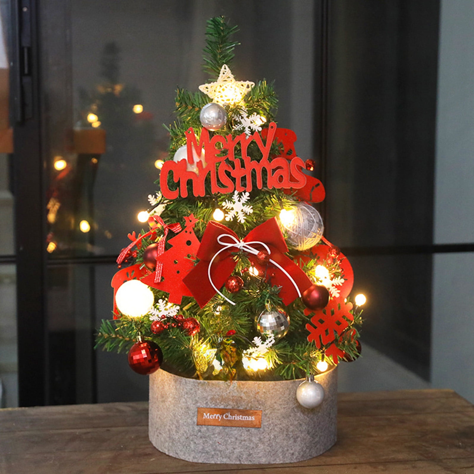 Deals 60cm Mini Tabletop Christmas Tree,Small Christmas Tree for Indoor ...