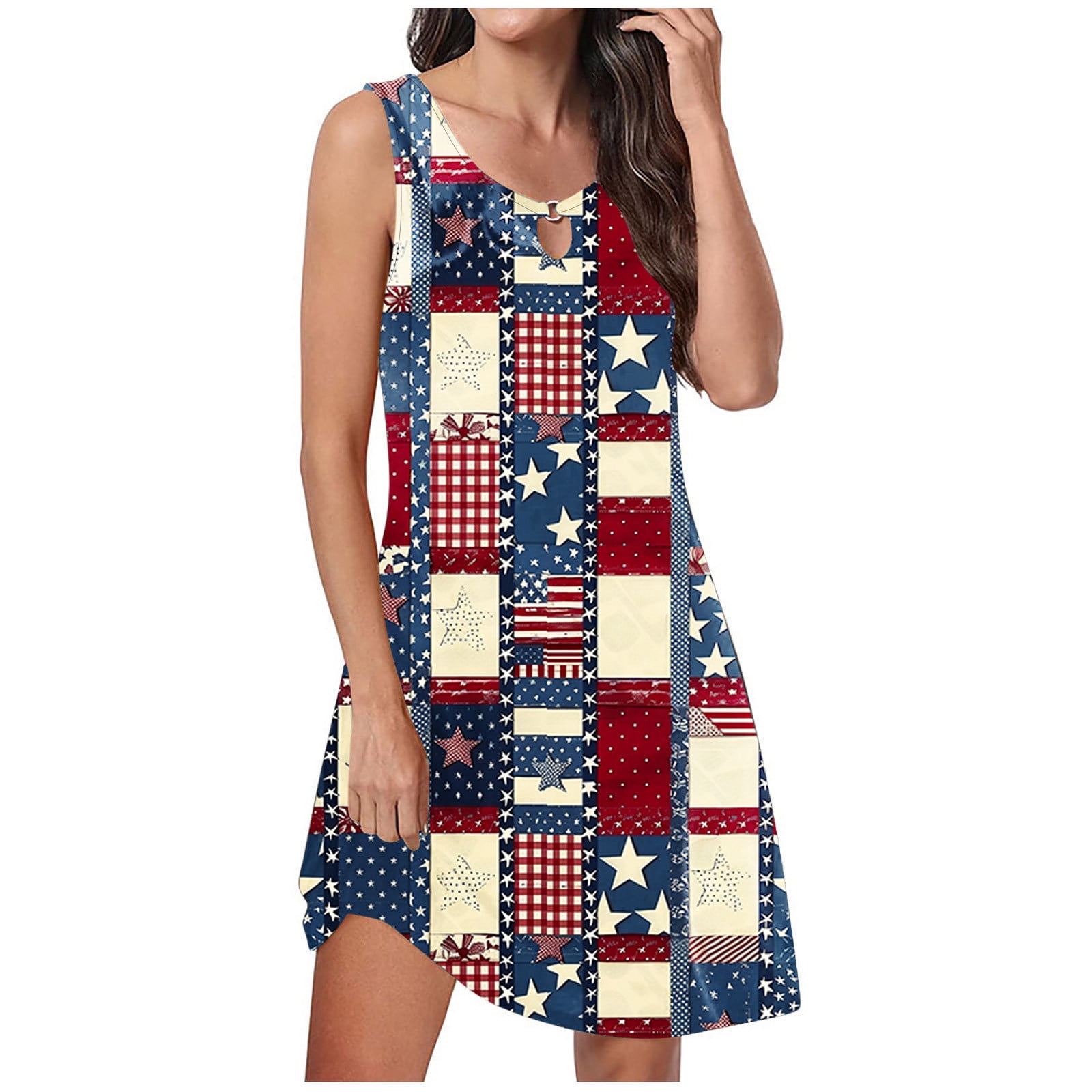 Deals American Flag Dress for Women Independence Day Patriotic Dresses ...