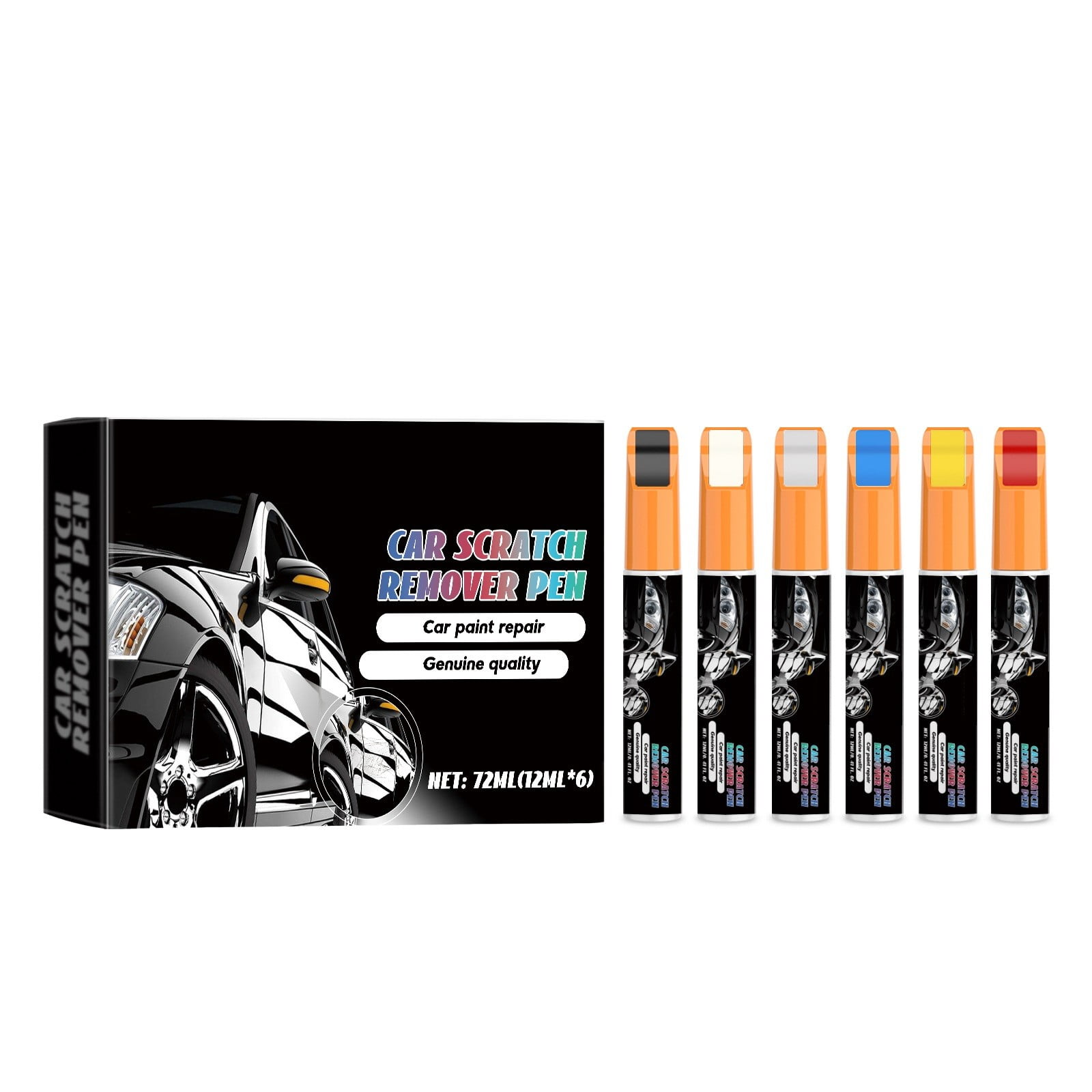 Deals! Automotive Scratch Paint Pen Set With 6 Colors Car Paint Scratch ...
