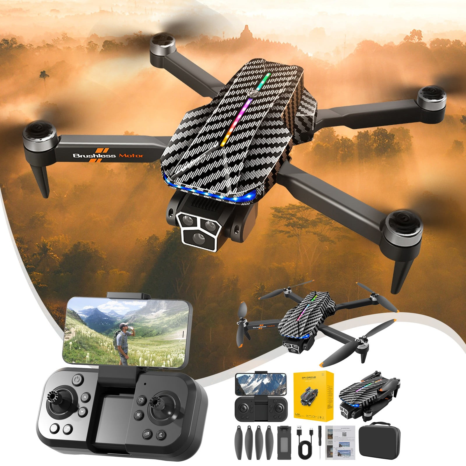 Deals Clearance Helicopter Drone FPV Drone with ESC Camera Brushless ...