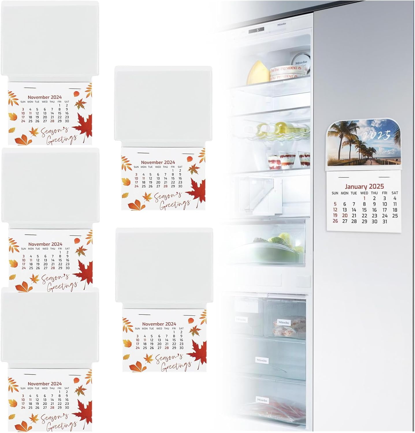 Deals Clearance Mini Peel and Stick Calendar 2025, 5Pcs Mini Stick on ...