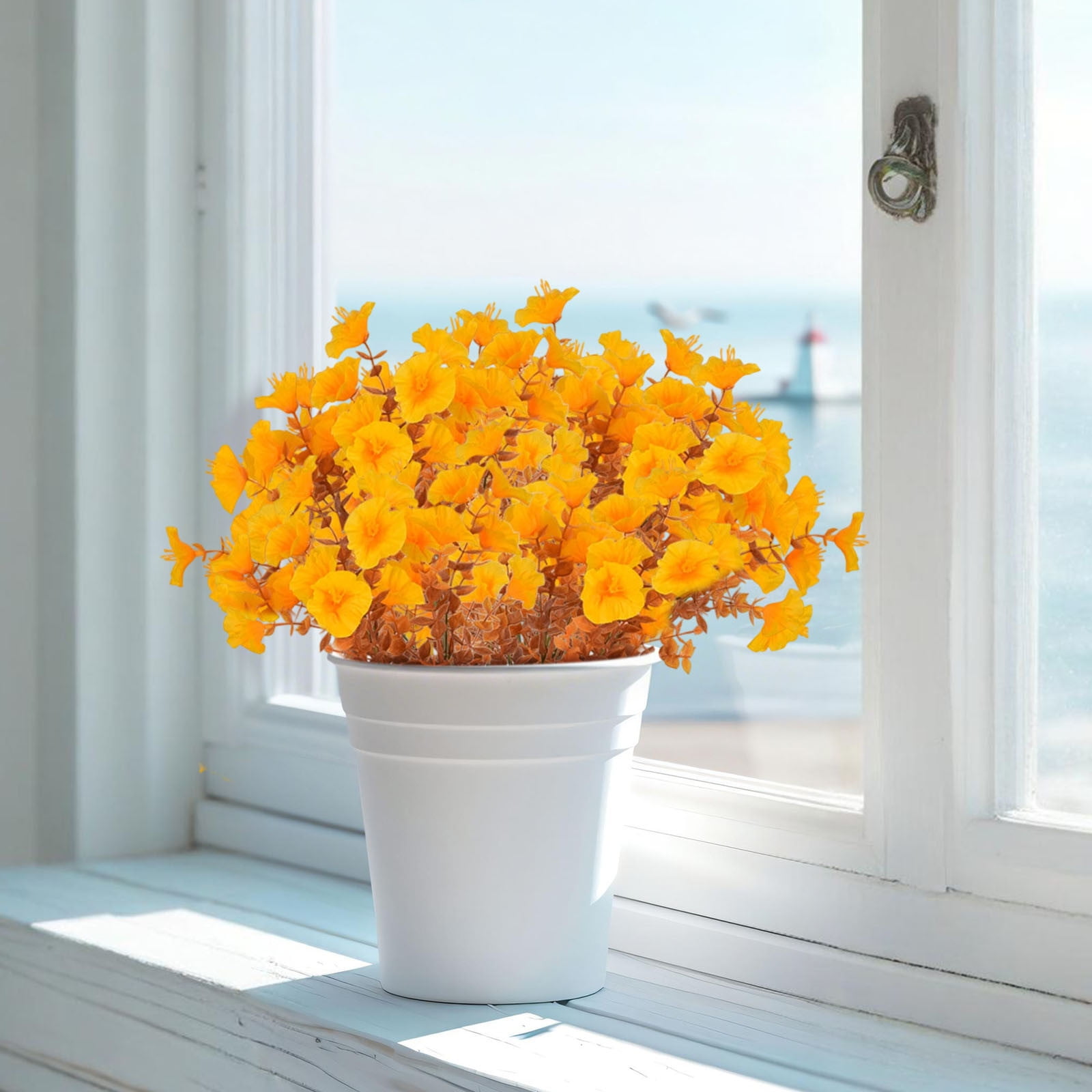 Danhjin Fake Flowers, Artificial Flowers for Outdoors Indoors ...