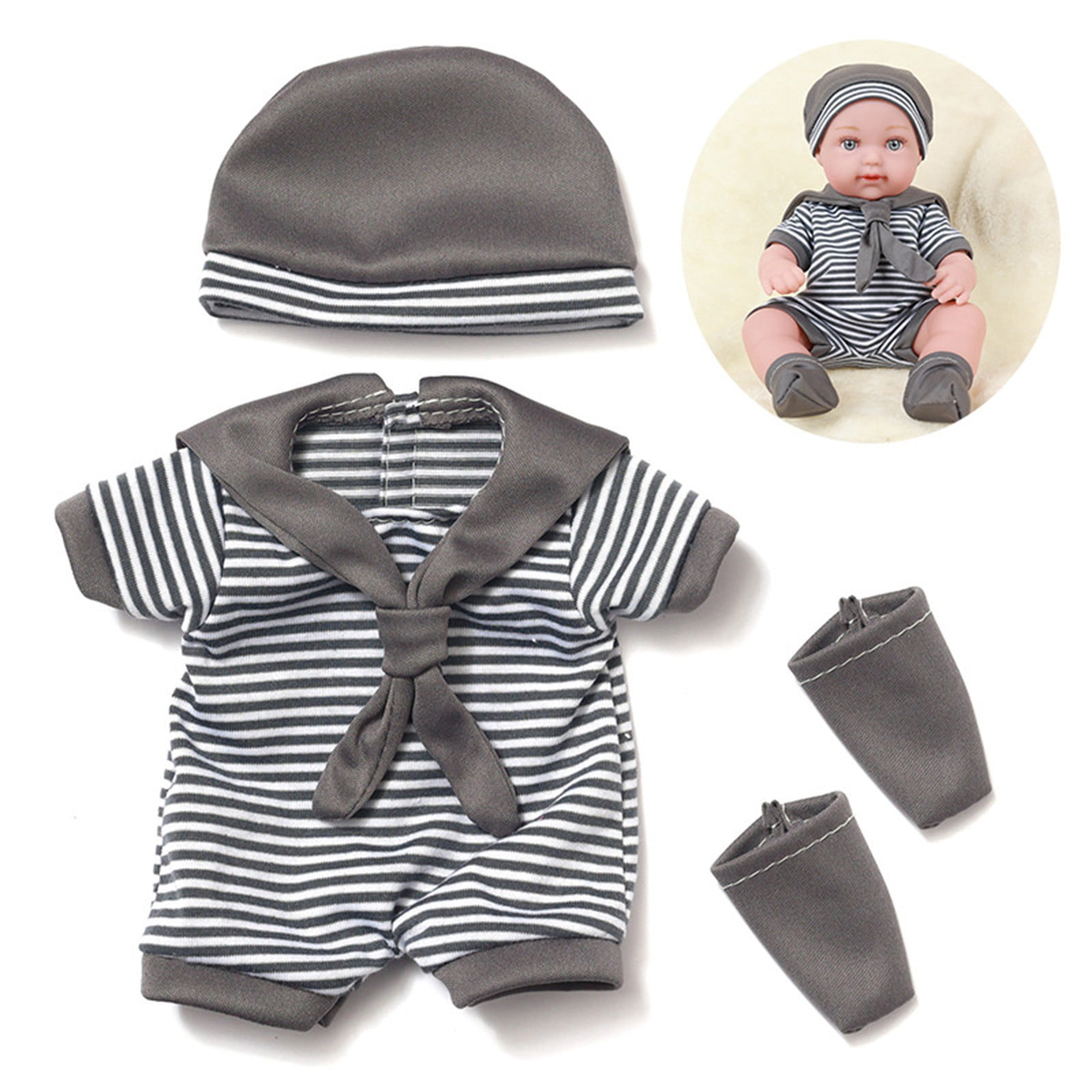 Danhjin Baby Doll Accessories, Reborn Doll Girl Clothes for 12 Inch ...