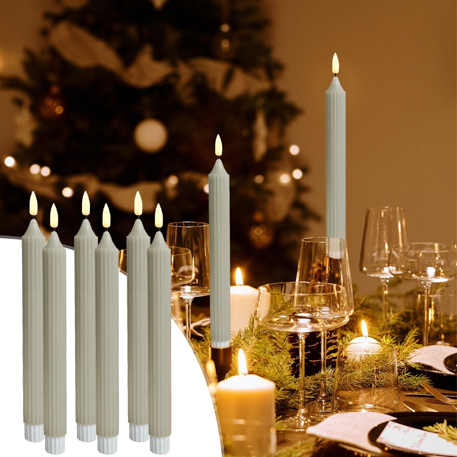 Deals of The Day Clearance! 12PCS Battery Operated Flameless LED Taper ...