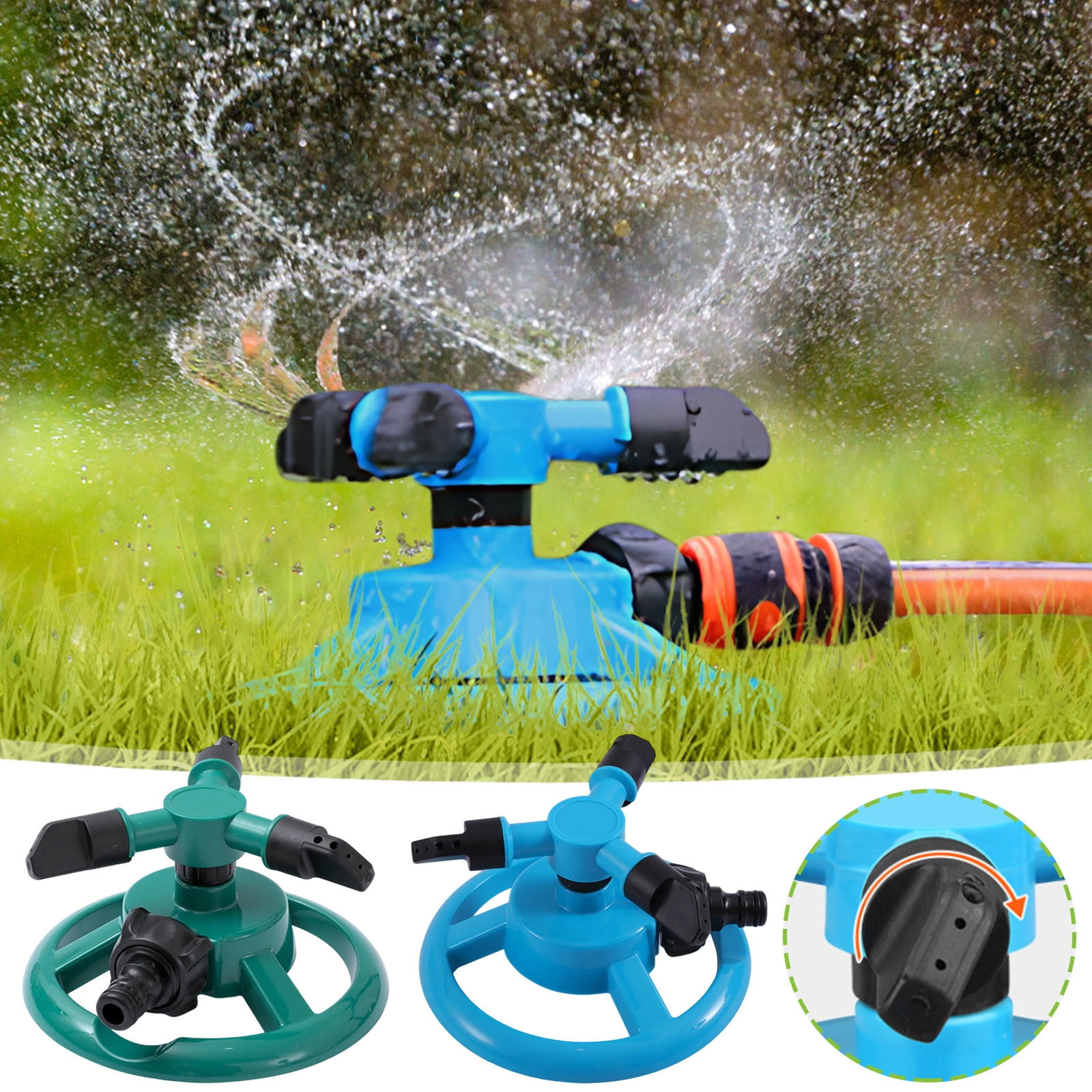 Deals of The Day Clearance! 360掳 Rotating Sprinkler, Automatic Garden ...